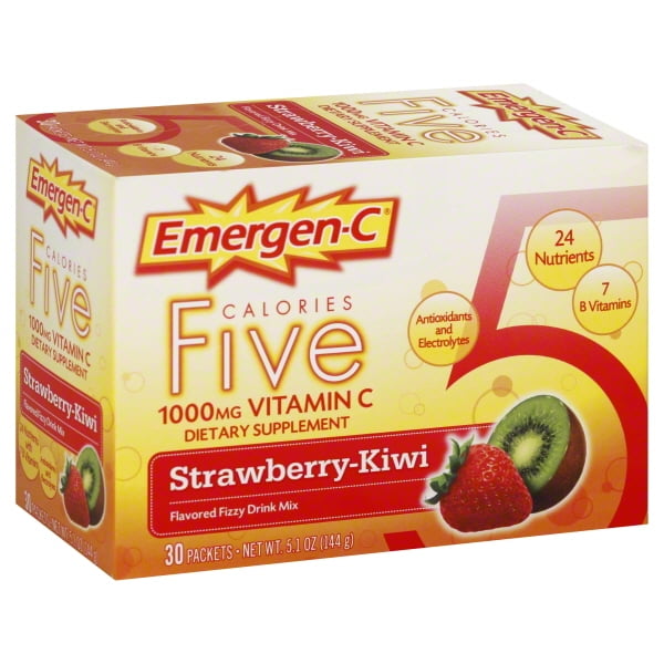 Alacer Emergen C Five Fizzy Drink Mix, 30 ea - Walmart.com