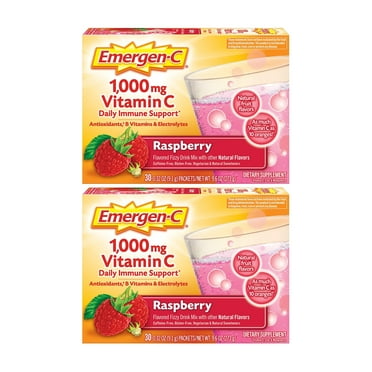 2 Pack | Emergen-C Dietary Supplement Drink Mix with 1000 mg Vitamin C ...