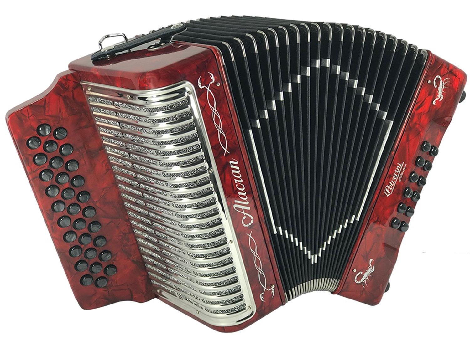 Alacran Button Accordion (Red, F/Eb/Bb) - Walmart.com