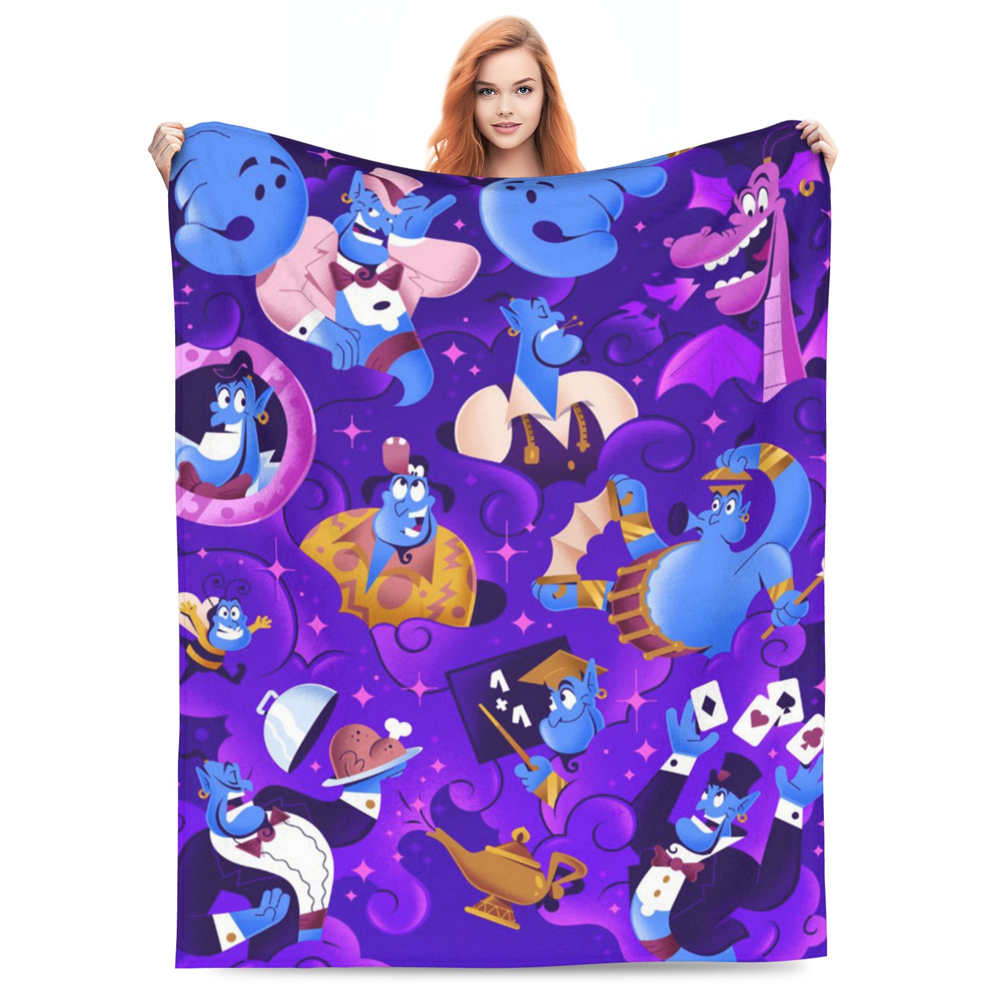 Alad-di Gen-ie Bed Blanket 3D Printed Throw Blanket Lightweight Super ...