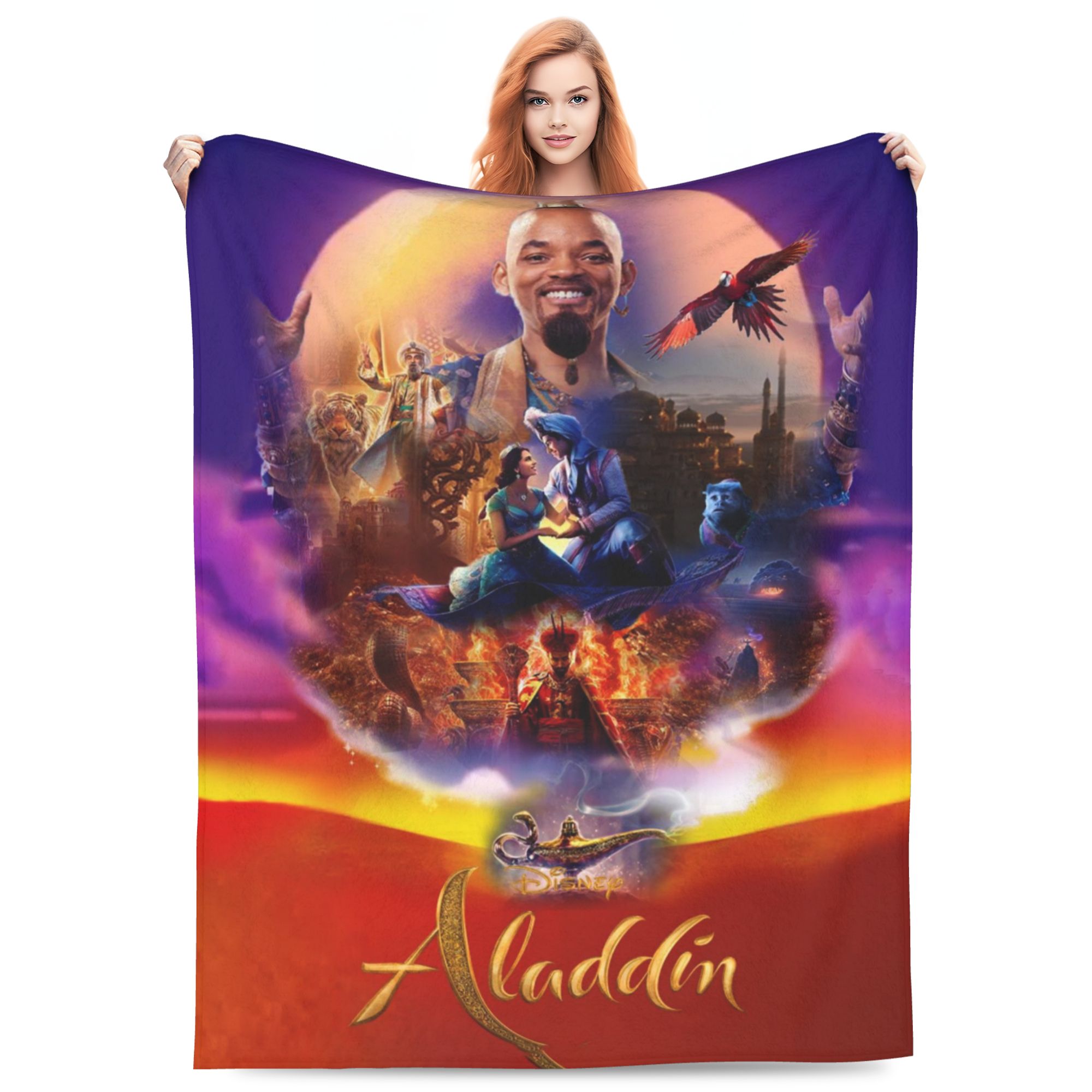 Alad-di Gen-ie Bed Blanket 3D Printed Throw Blanket Lightweight Super ...