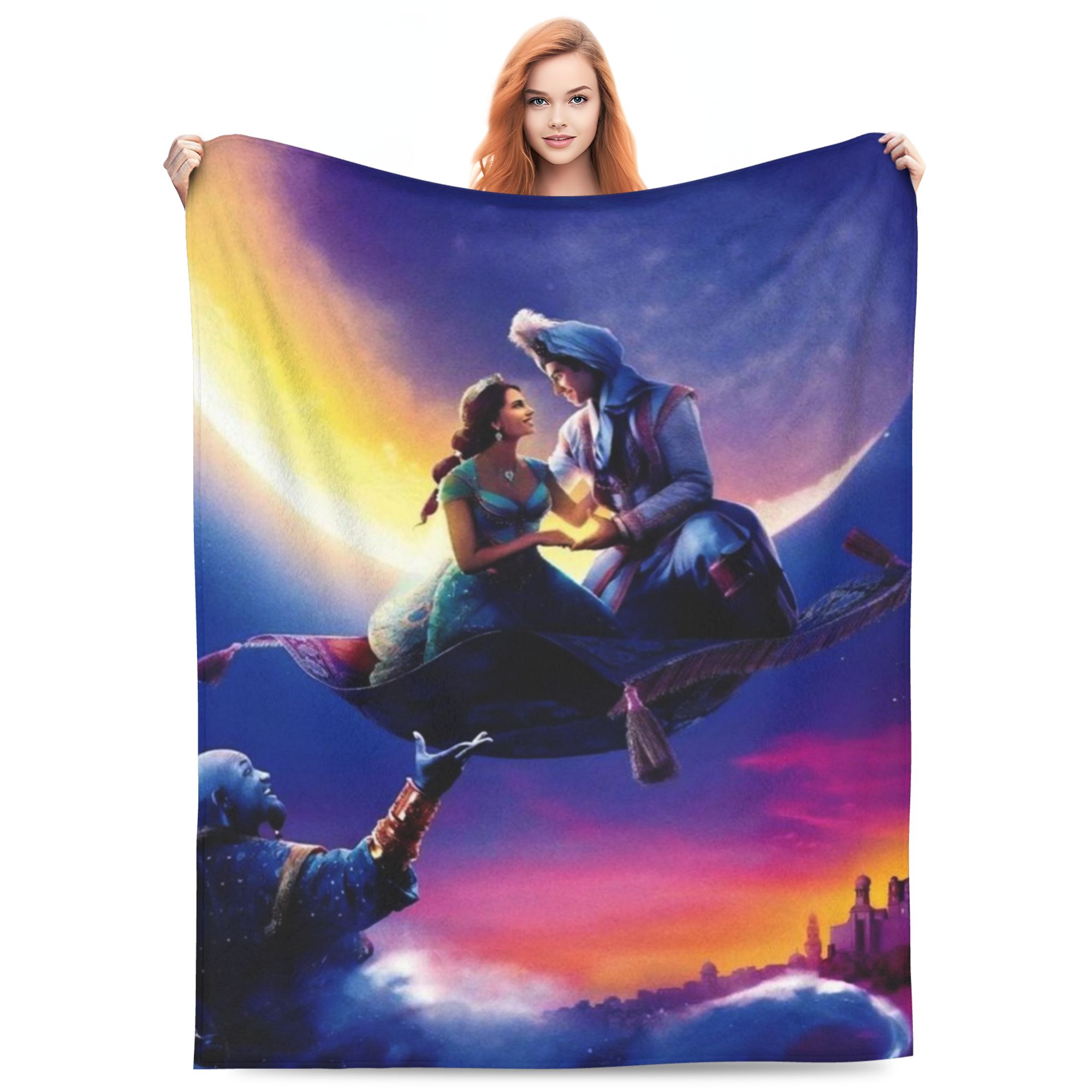 Alad-di Gen-ie Bed Blanket 3D Printed Throw Blanket Lightweight Super ...