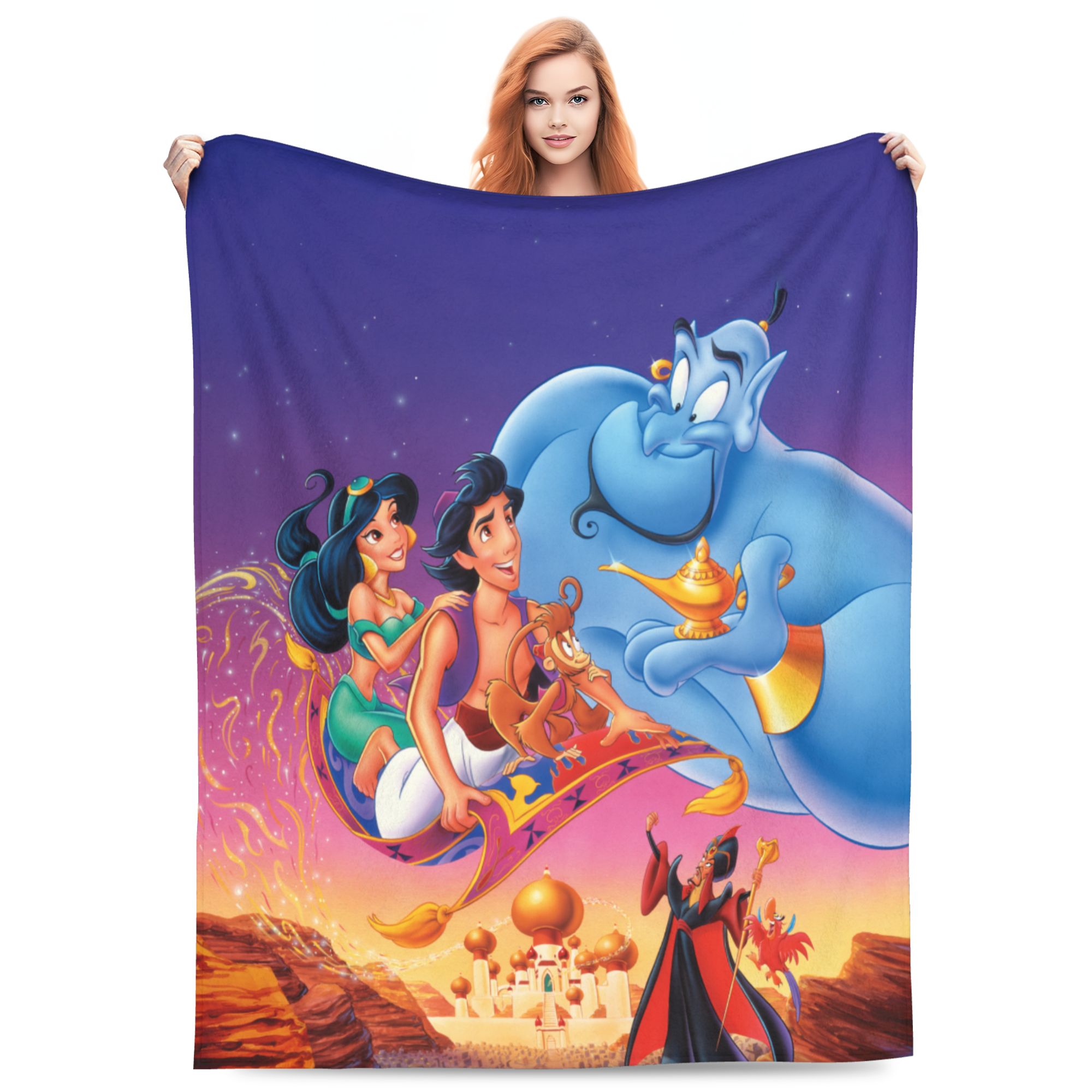 Alad-di Gen-ie Bed Blanket 3D Printed Throw Blanket Lightweight Super ...