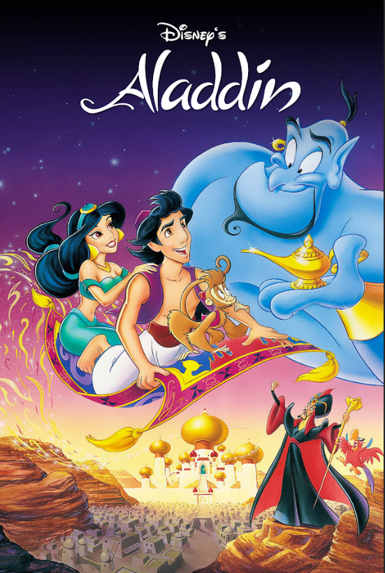 Aladdin (1992) 24x36 Poster - Disney Animation, Classic Family Film ...