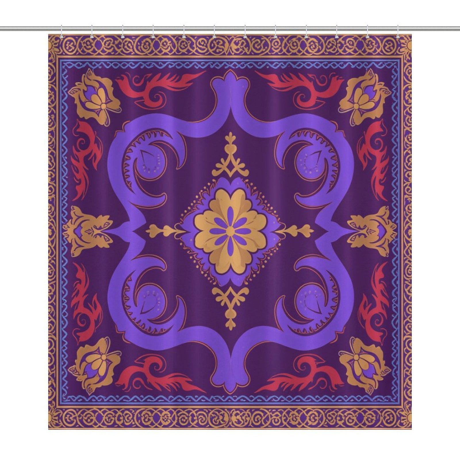 Aladdin-2 Shower Curtain Ornament Bathroom Curtains with Fabric ...