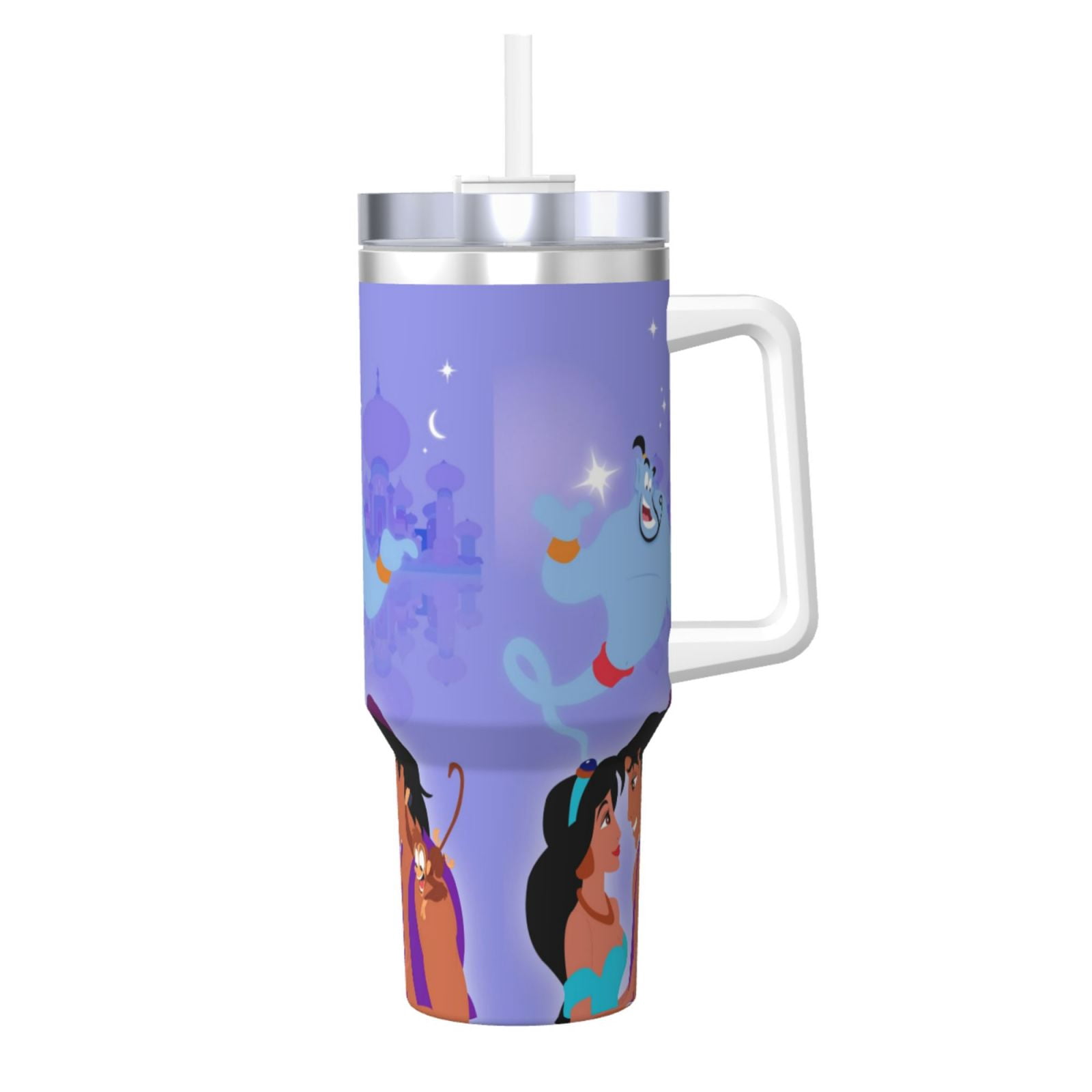Aladdin 40oz Ice Bully With Handle Straw And Lid, Print Stainless Steel ...
