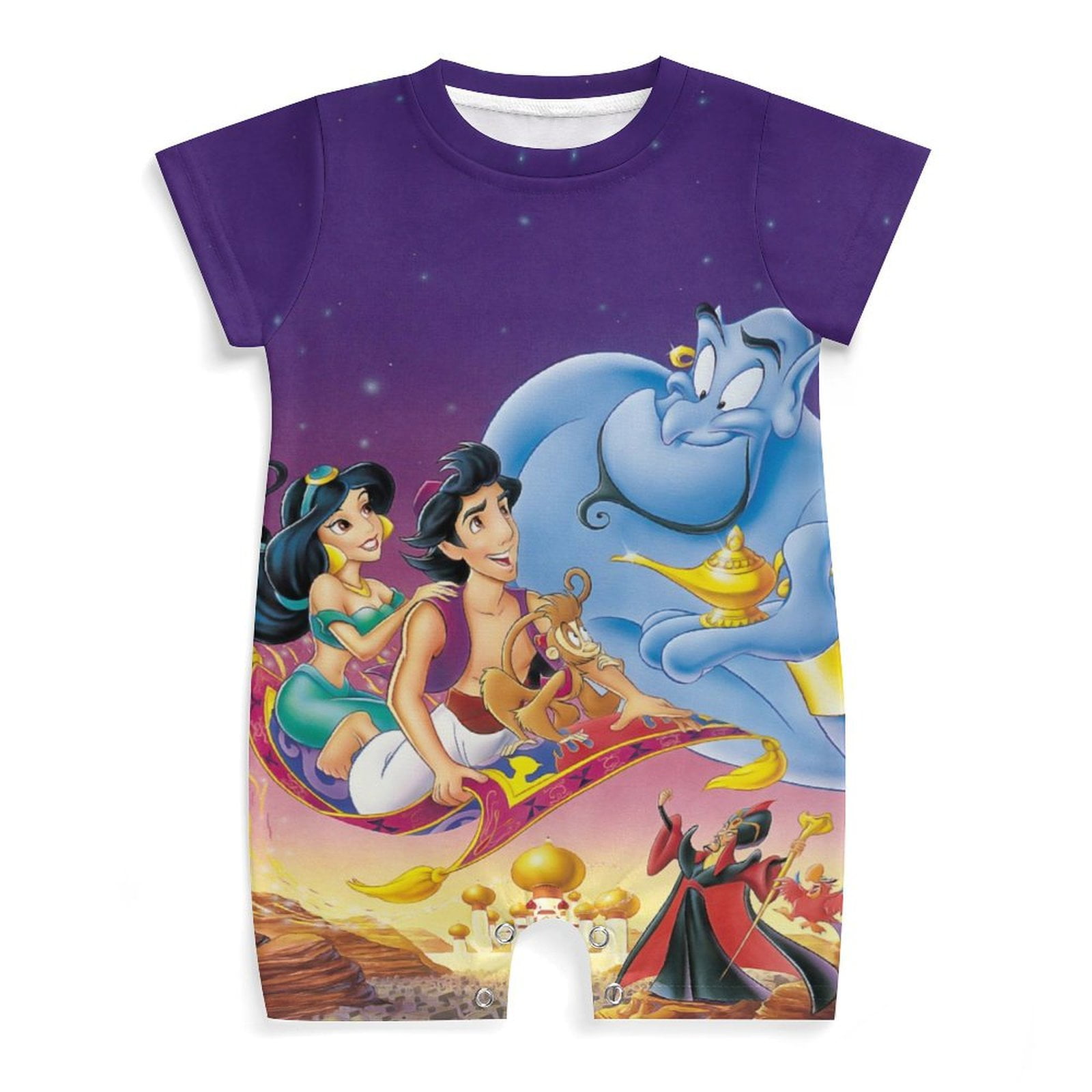 Aladdin Baby Boy Girl Short Sleeve Rompers Bodysuit One Piece Jumpsuit ...