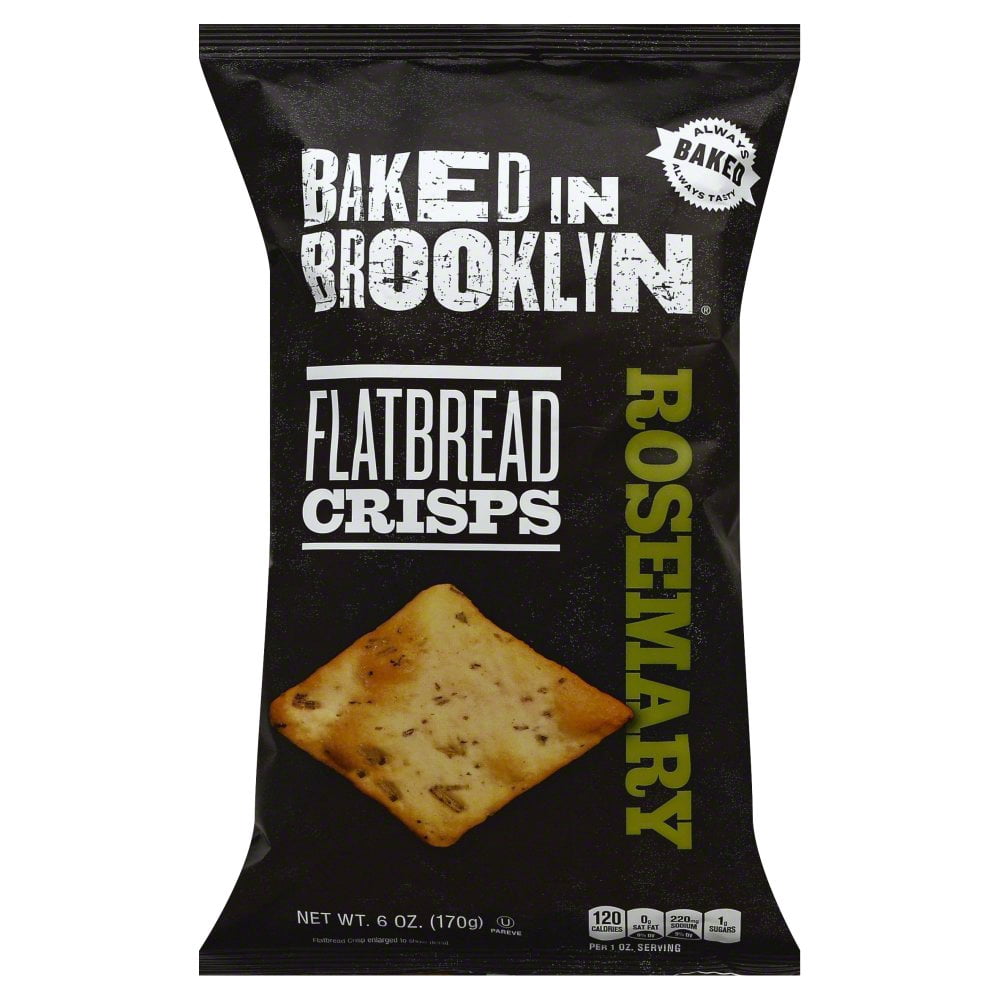Aladdin Bakers Baked in Brooklyn Flatbread Crisps, Rosemary, 6 Oz ...