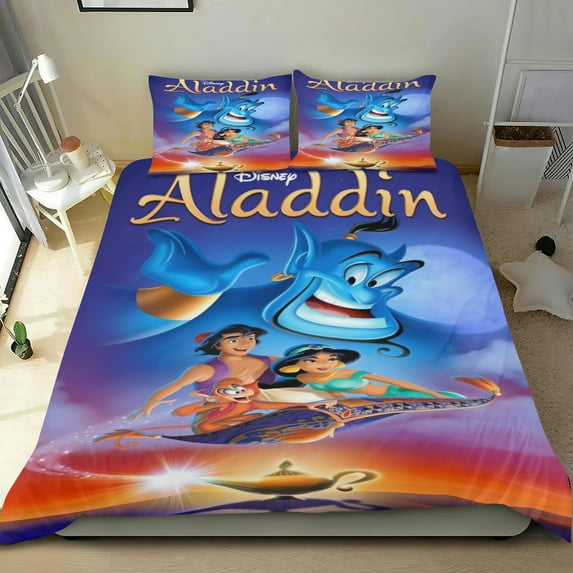 Aladdin Bed Comforter Set 3 Pieces has an iconic print,One duvet cover ...