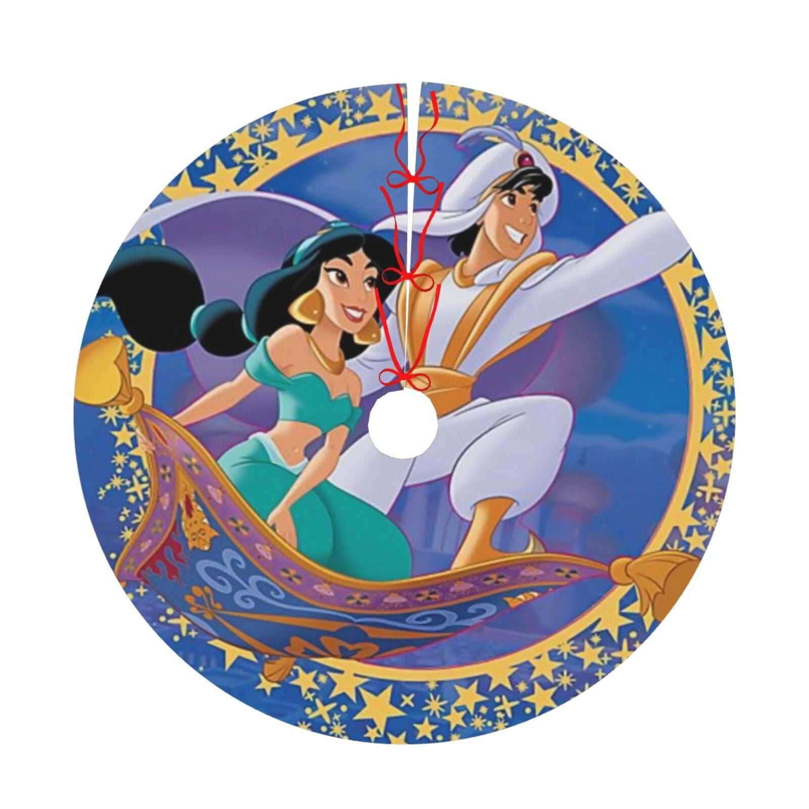Aladdin Colorful Boho Jasmine Graphic Christmas Tree Skirt 30 Inch Xmas ...