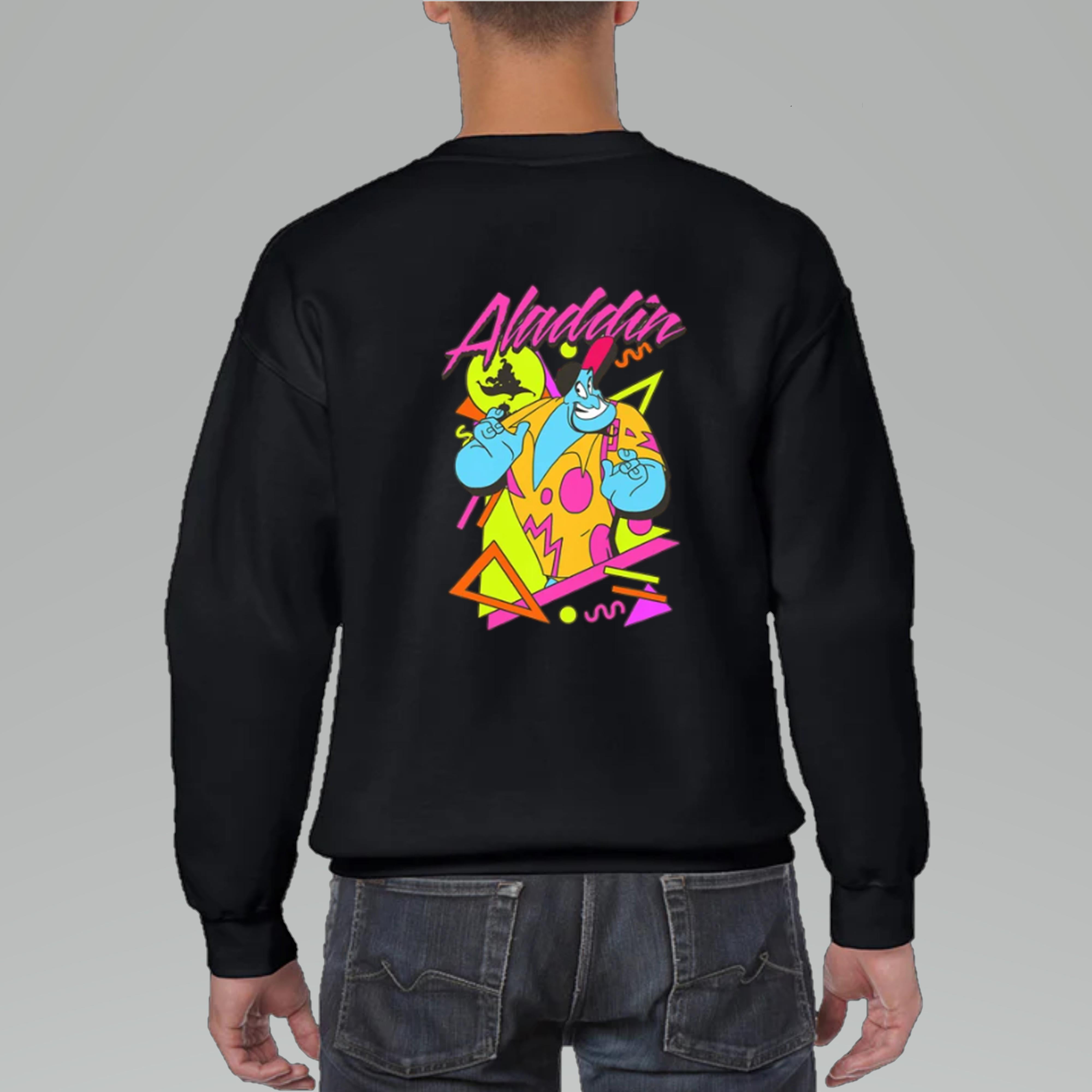 Aladdin Genie 90s Style Portrait Sweatshirt, for men & women, up to size 5XL - Walmart.com