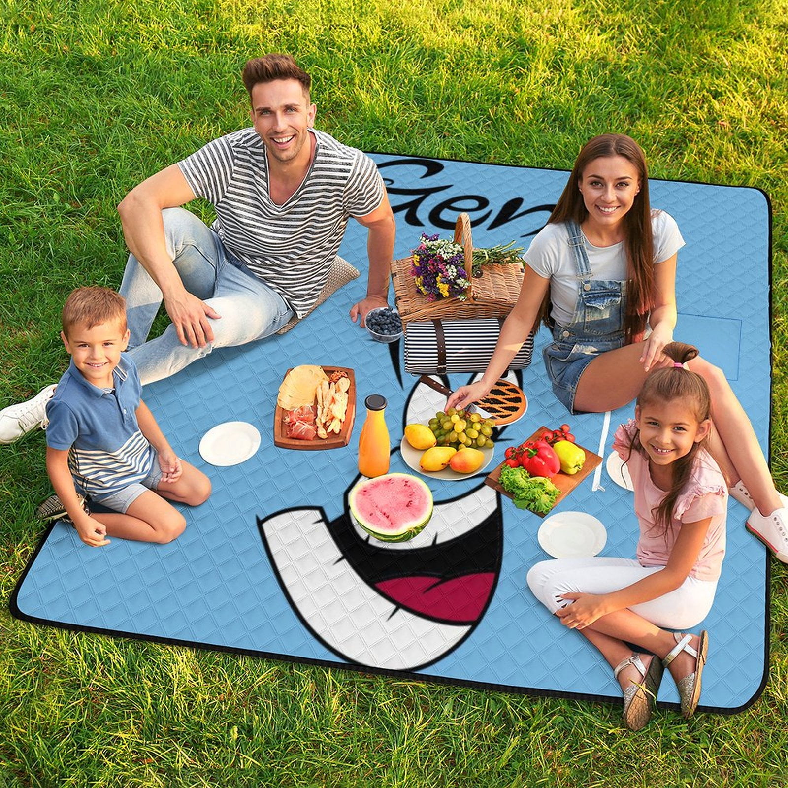 Aladdin Genie Magic Genie Face Extra Large Picnic Blanket Waterproof,78 ...