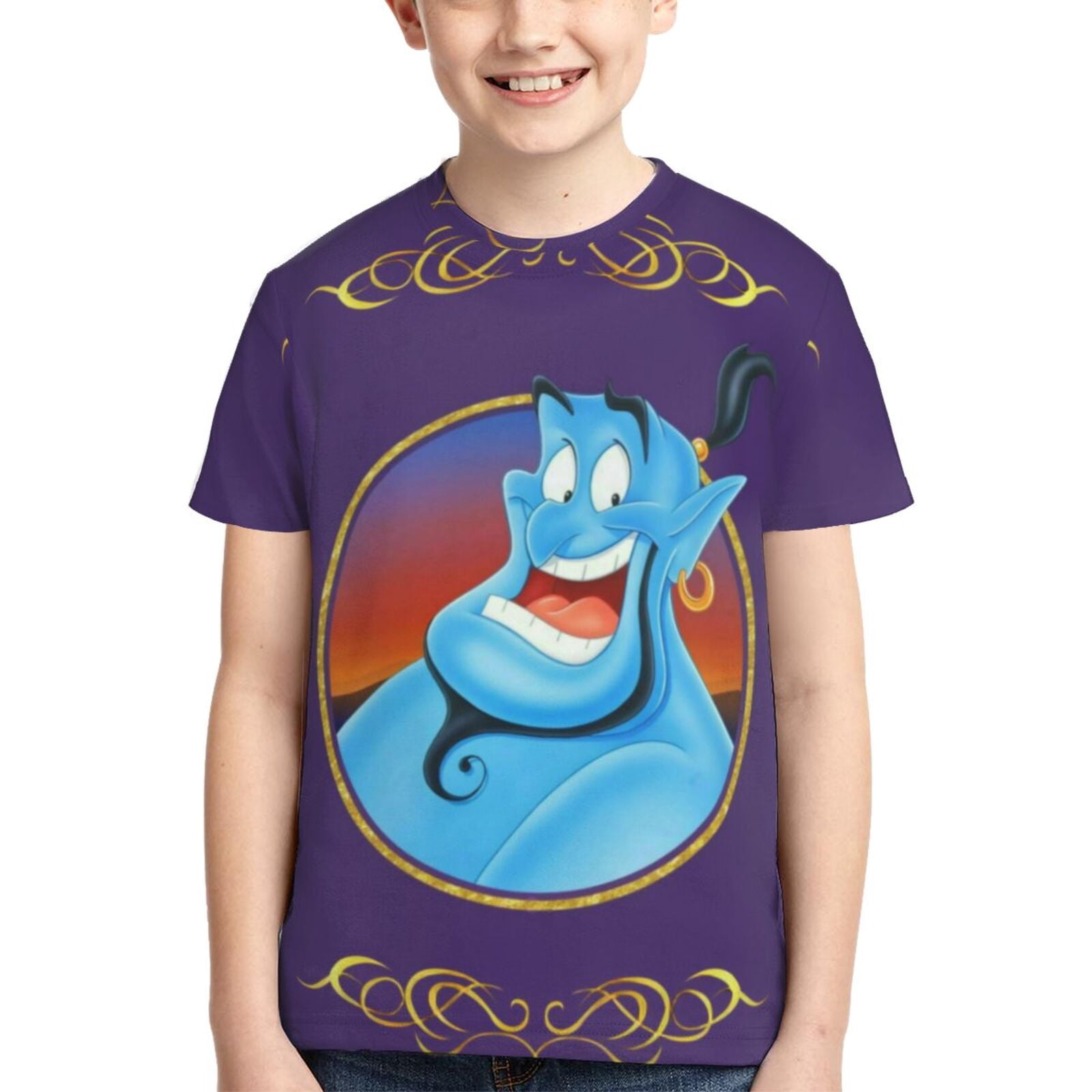 Aladdin Genie Magic Genie T Shirt - Cotton Short Sleeve Graphic Tees ...