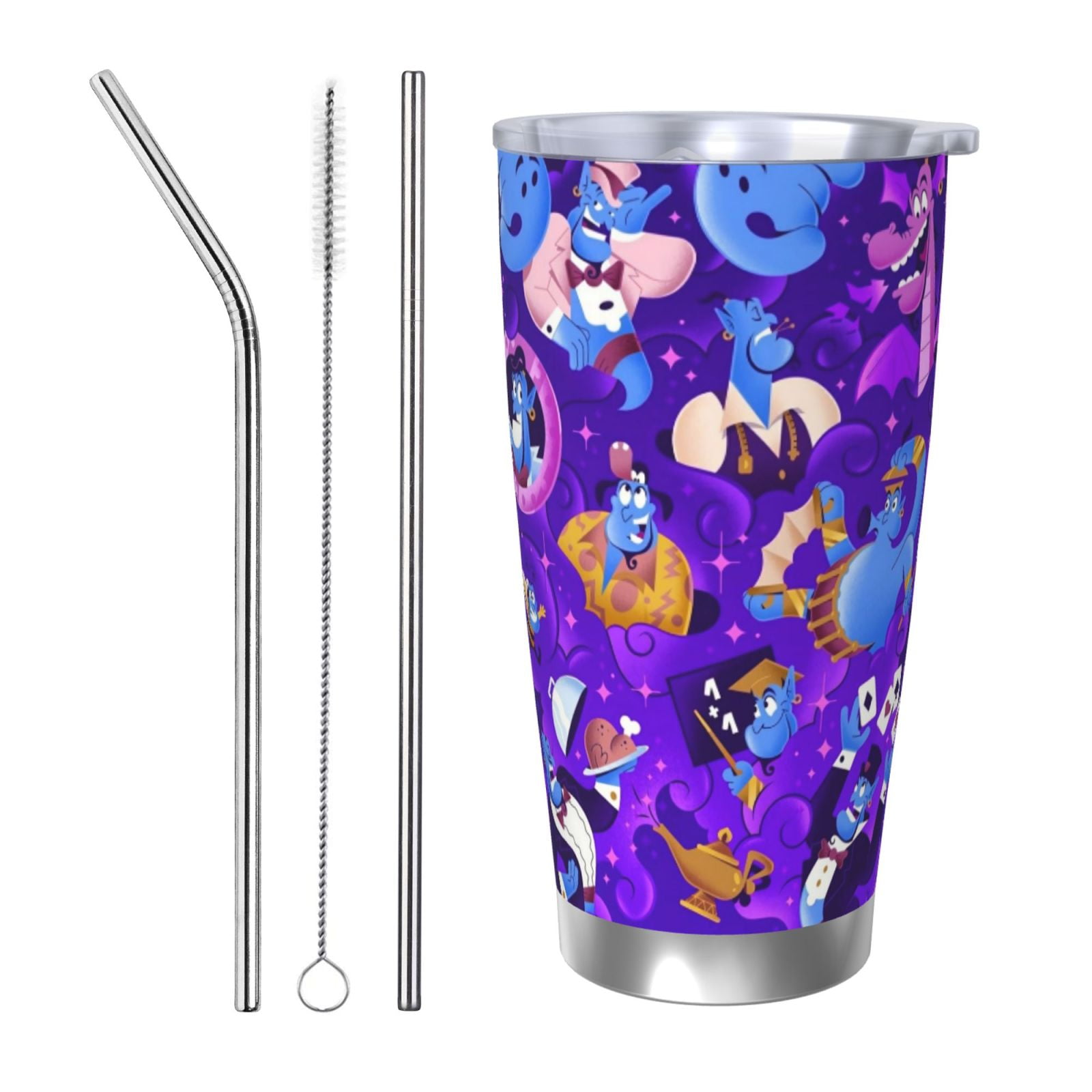 Aladdin Genie Magic Wishes Insulated Tumblers with Lid,20 oz Travel ...