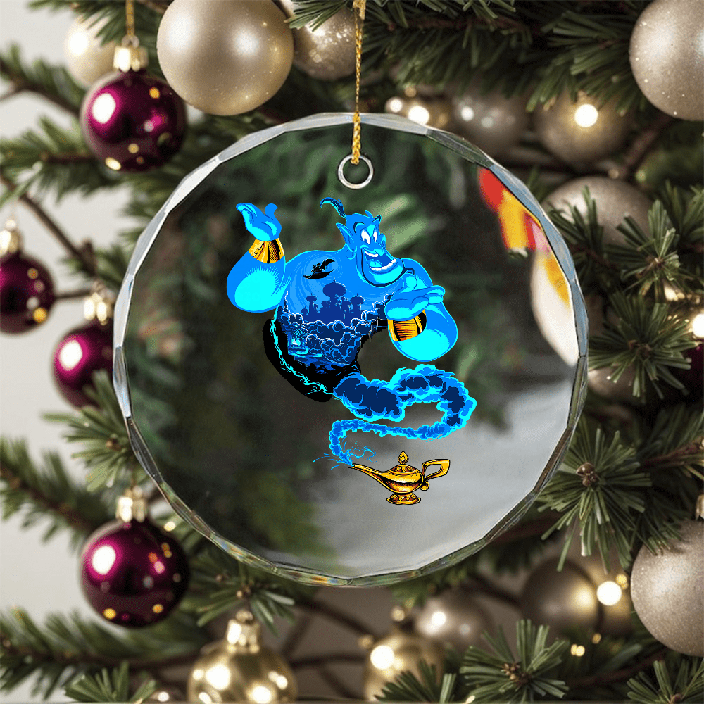 Aladdin Genie Portrait Agrabah Fill Ornament, Home Decor, Crystal Glass ...