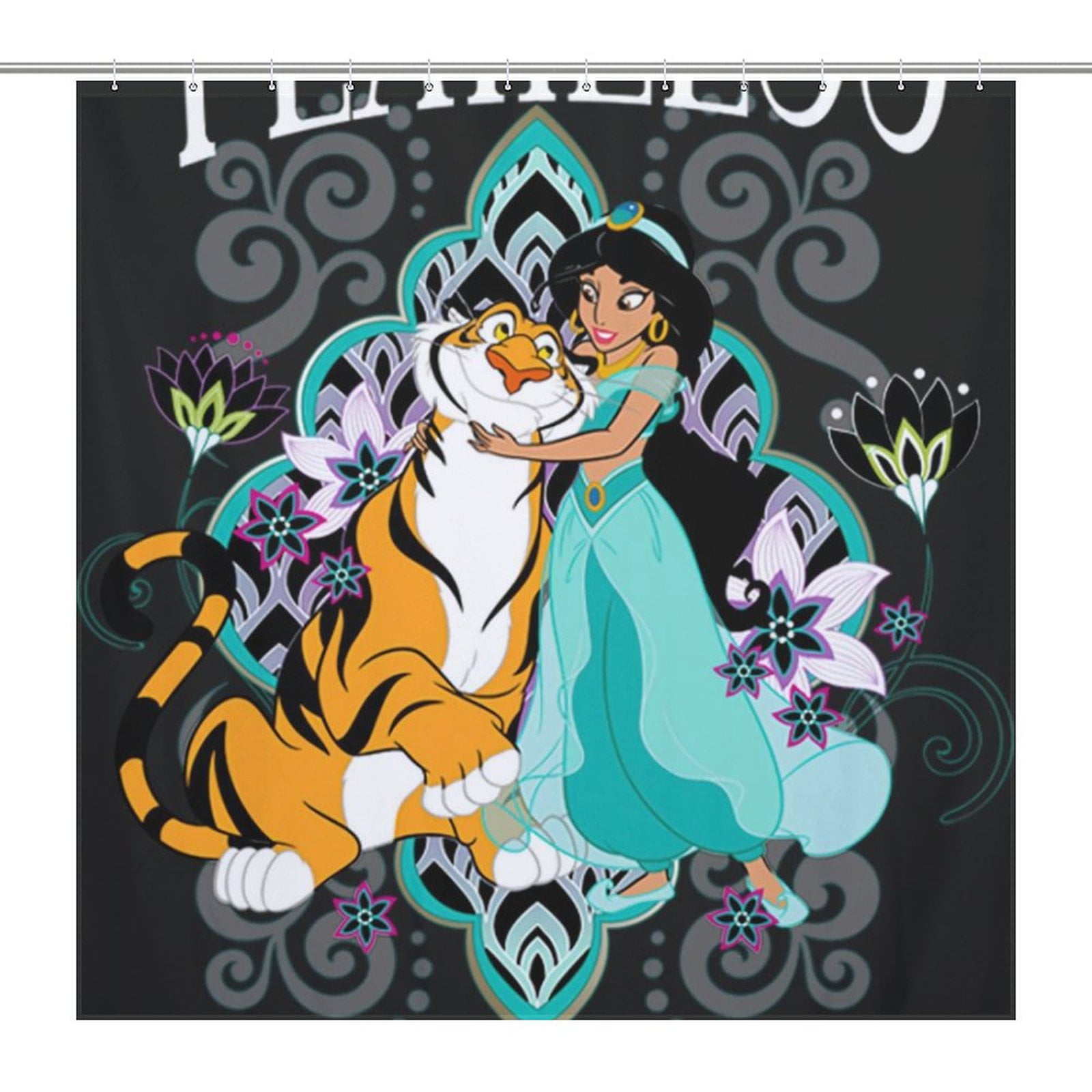 Aladdin Jasmine And Rajah Fearless Shower Curtain,Shower Curtain Liner ...
