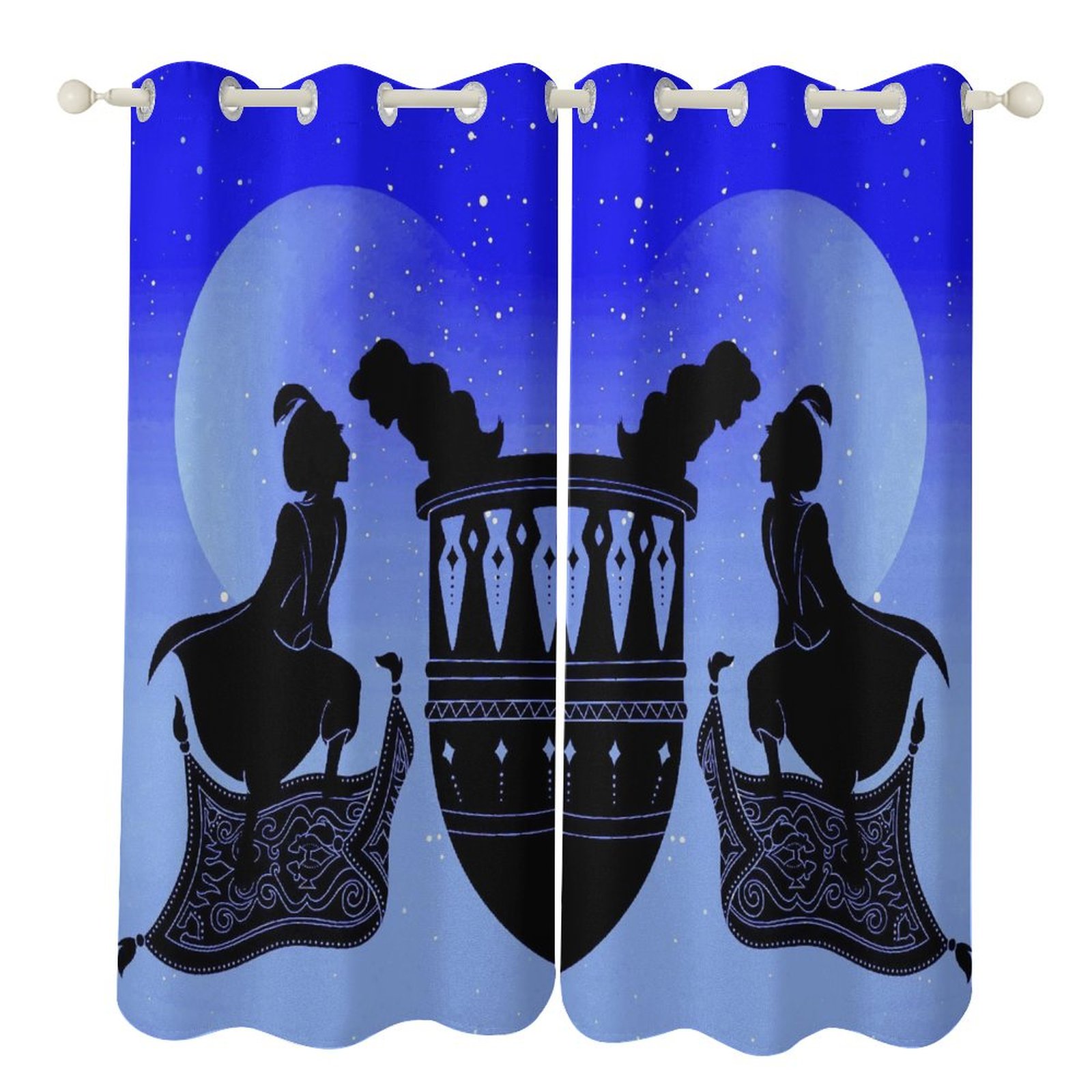 Aladdin Jasmine Show Me The World Silhouette Curtains,Blackout Curtains ...
