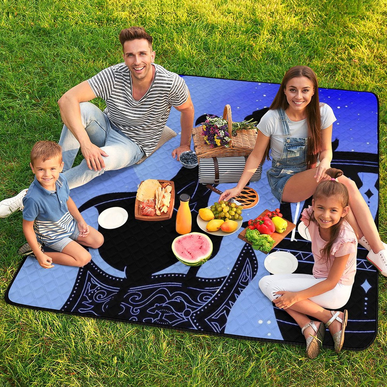Aladdin Jasmine Show Me The World Silhouette Picnic Blankets Extra ...