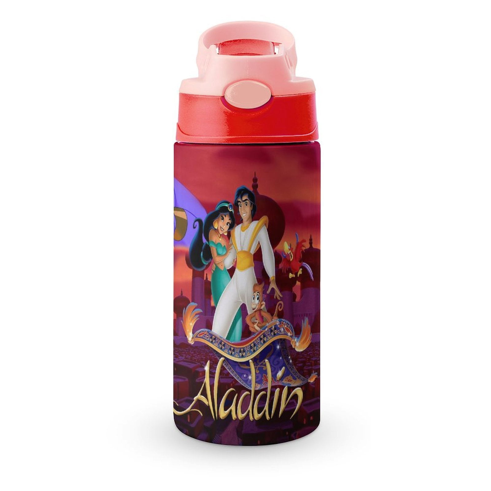 Aladdin Kids Water Bottle with Silicone Straw And Spill-Proof Lid, 12 ...