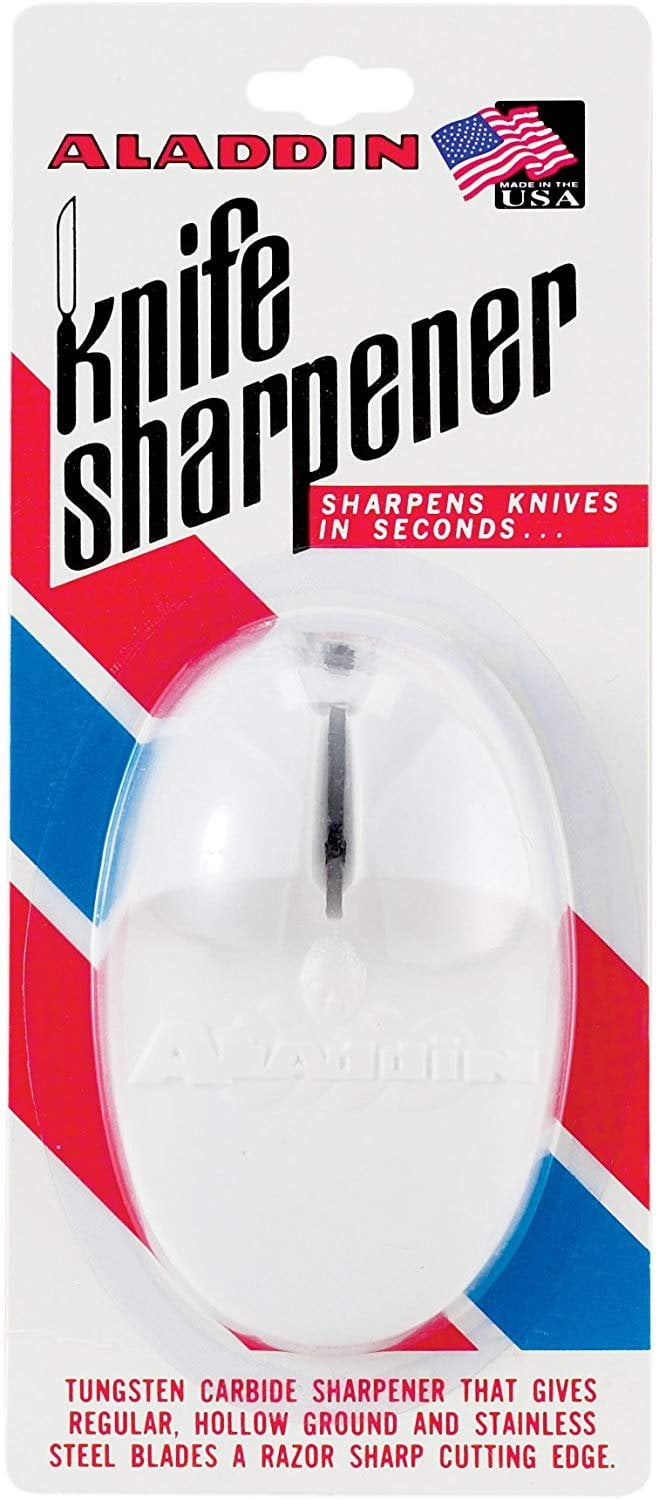 Norpro Knife Sharpener Aladdin Style - Double-Sided, 1-Stage - White ...