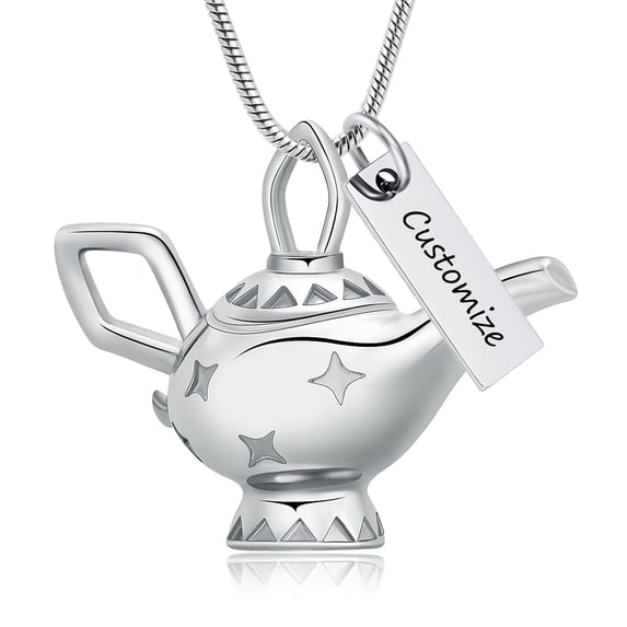 Aladdin Magic Genie Lamp Urn Ashes Necklace for Women Men Cremation Ash ...
