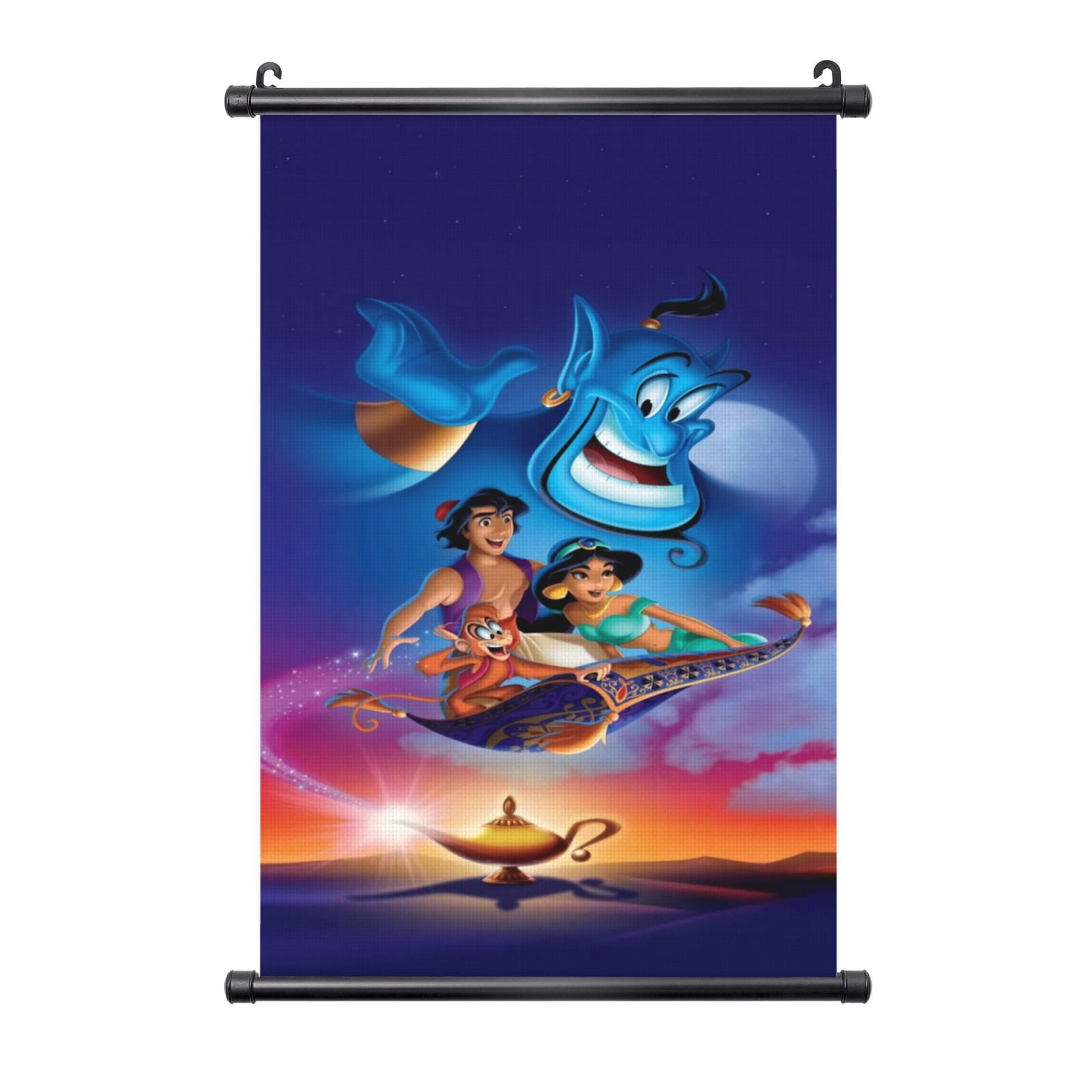 Aladdin Poster Aesthetic Canvas PVC Shaft Wall Art Hanging Hanger Frame ...