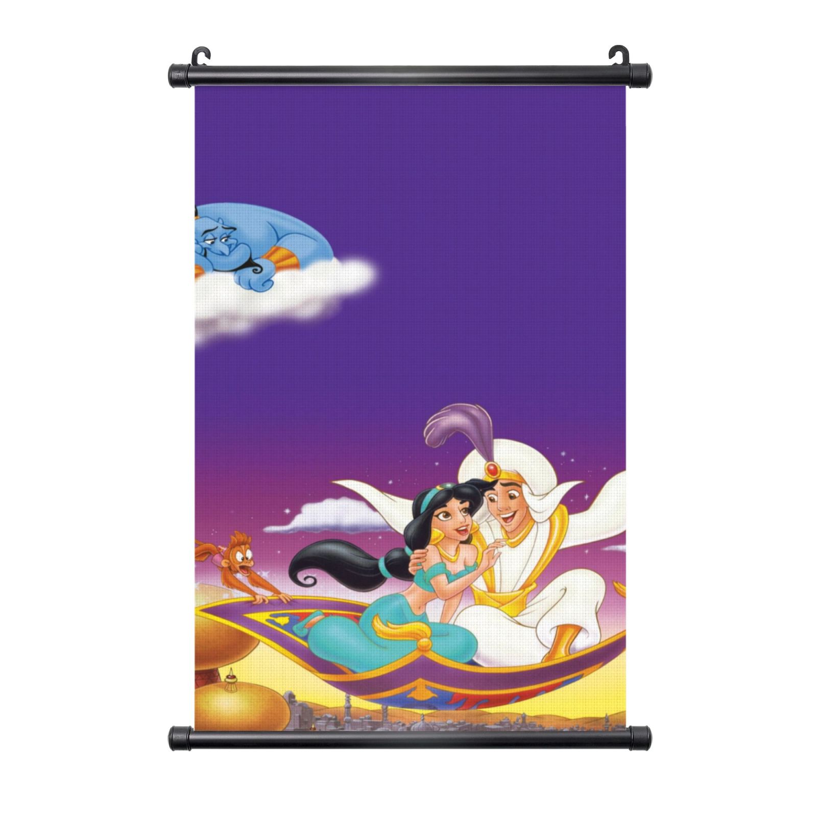 Aladdin Poster Aesthetic Canvas PVC Shaft Wall Art Hanging Hanger Frame ...