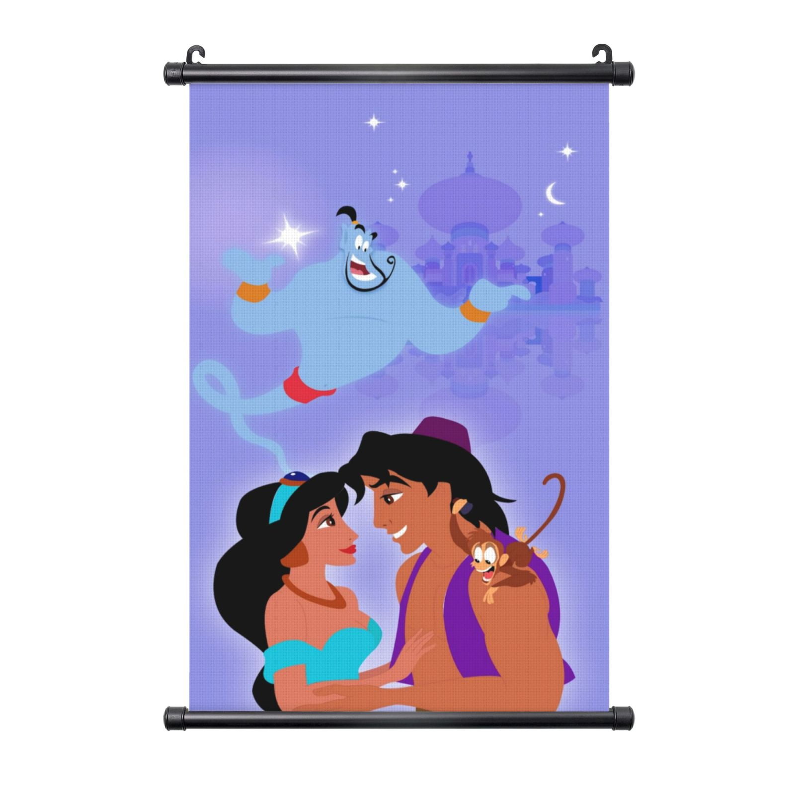 Aladdin Poster Aesthetic Canvas PVC Shaft Wall Art Hanging Hanger Frame ...