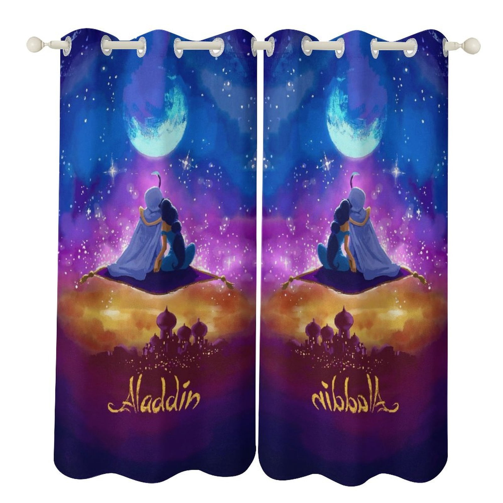 Aladdin Princess Jasmine And Rajah Friends Curtains for Kids,Cartoon ...