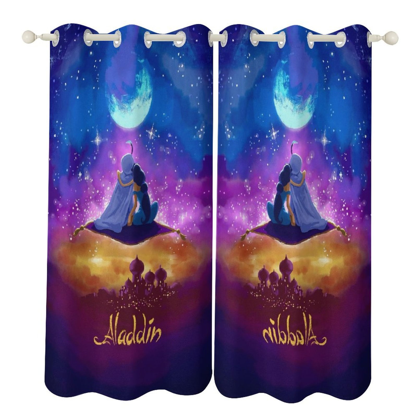Aladdin Princess Jasmine And Rajah Friends Curtains for Kids,Cartoon ...