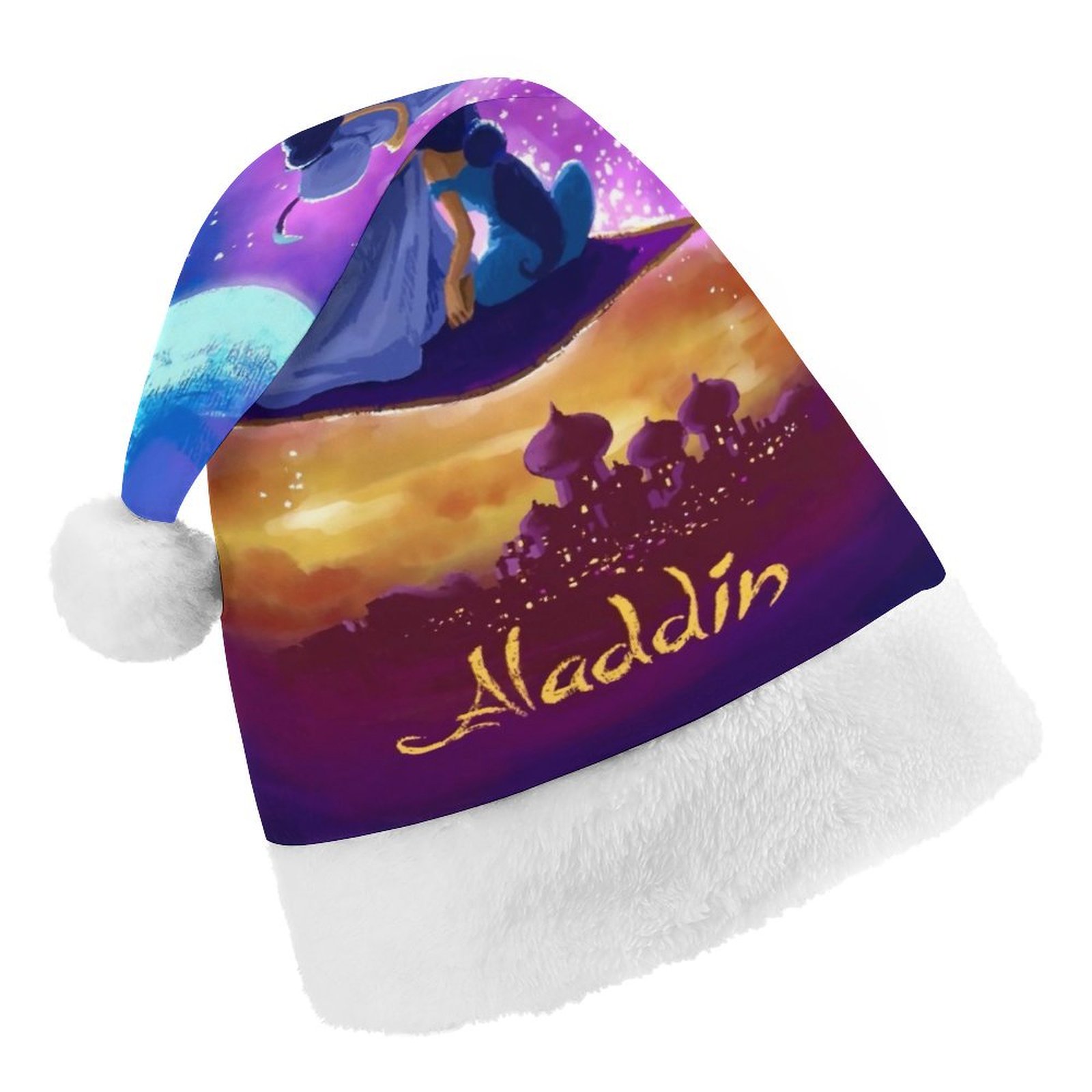 Aladdin Princess Jasmine And Rajah Friends Santa Hat for Adults ...