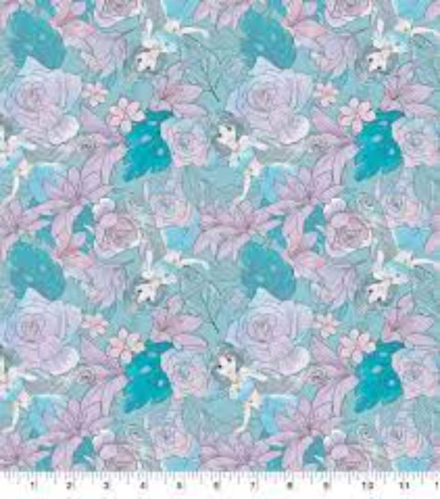 Aladdin Princess Jasmine Floral Cotton Fabric - Walmart.com