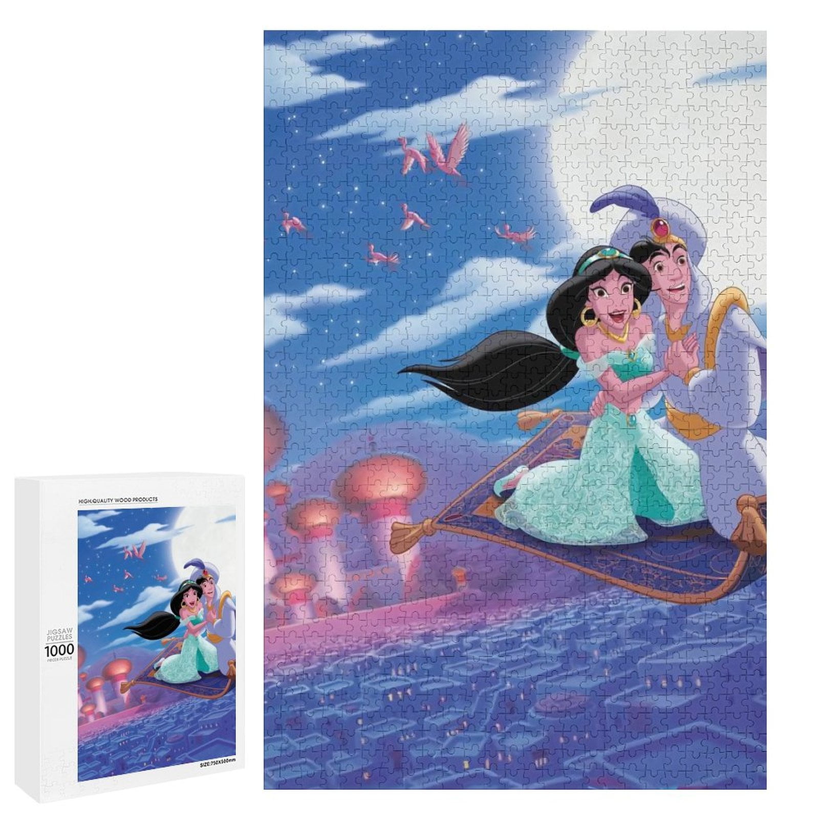 Aladdin Princess Jasmine Magic Carpet Pose Puzzles- 1000 Piece Jigsaw ...