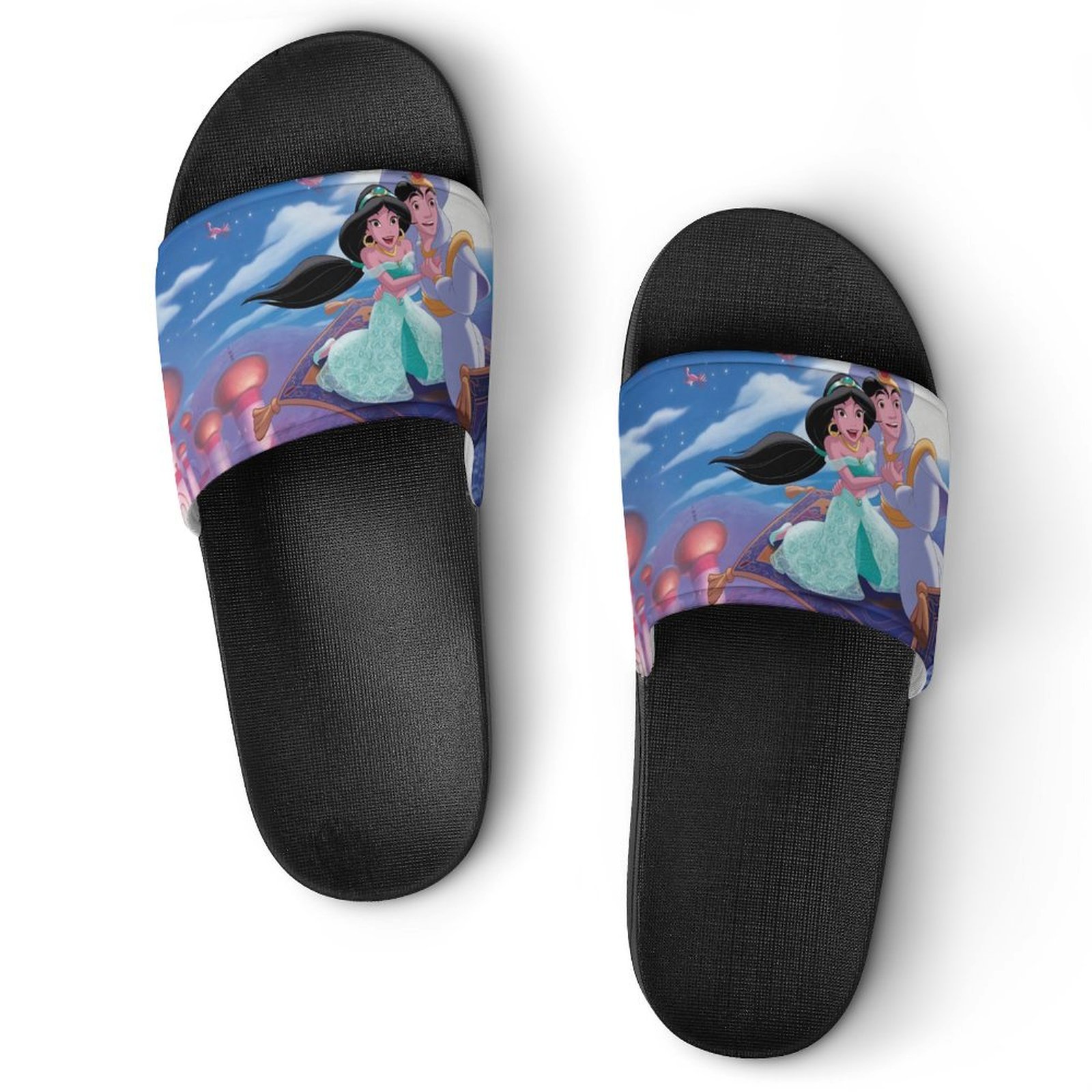 Aladdin Princess Jasmine Magic Carpet Pose Slippers for Men and Women ...
