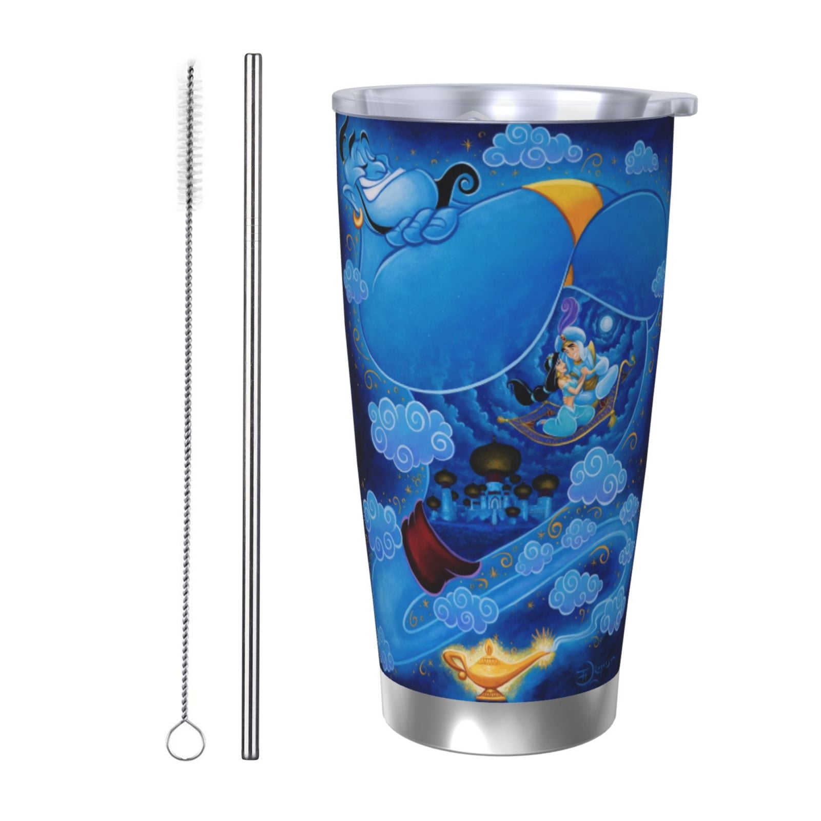 Aladdin Princess Jasmine And Magic Lamp Tumbler with Lid Stainless ...
