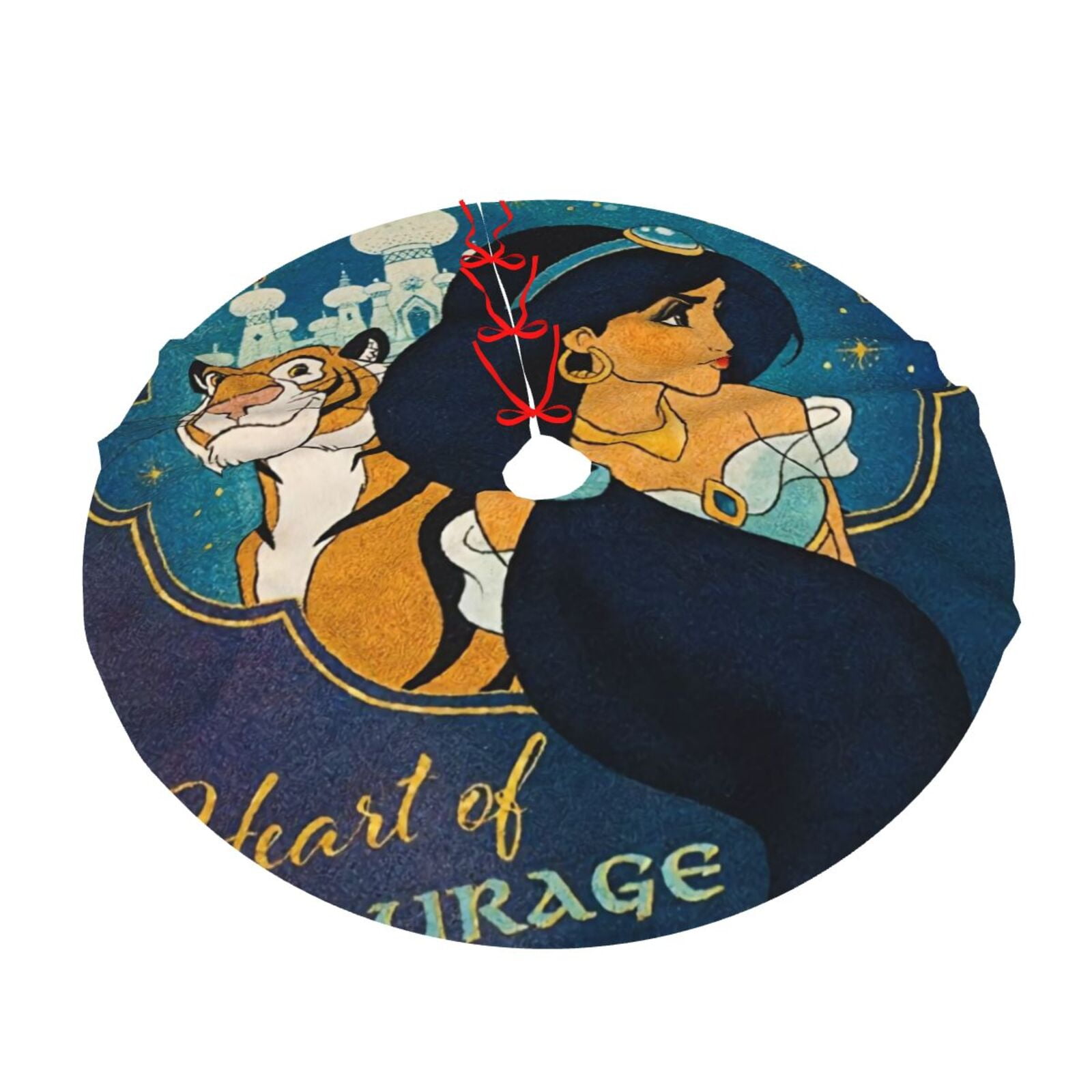 Aladdin Princess Jasmine Nostalgic Tree Skirt,Christmas Tree Skirt,Soft ...