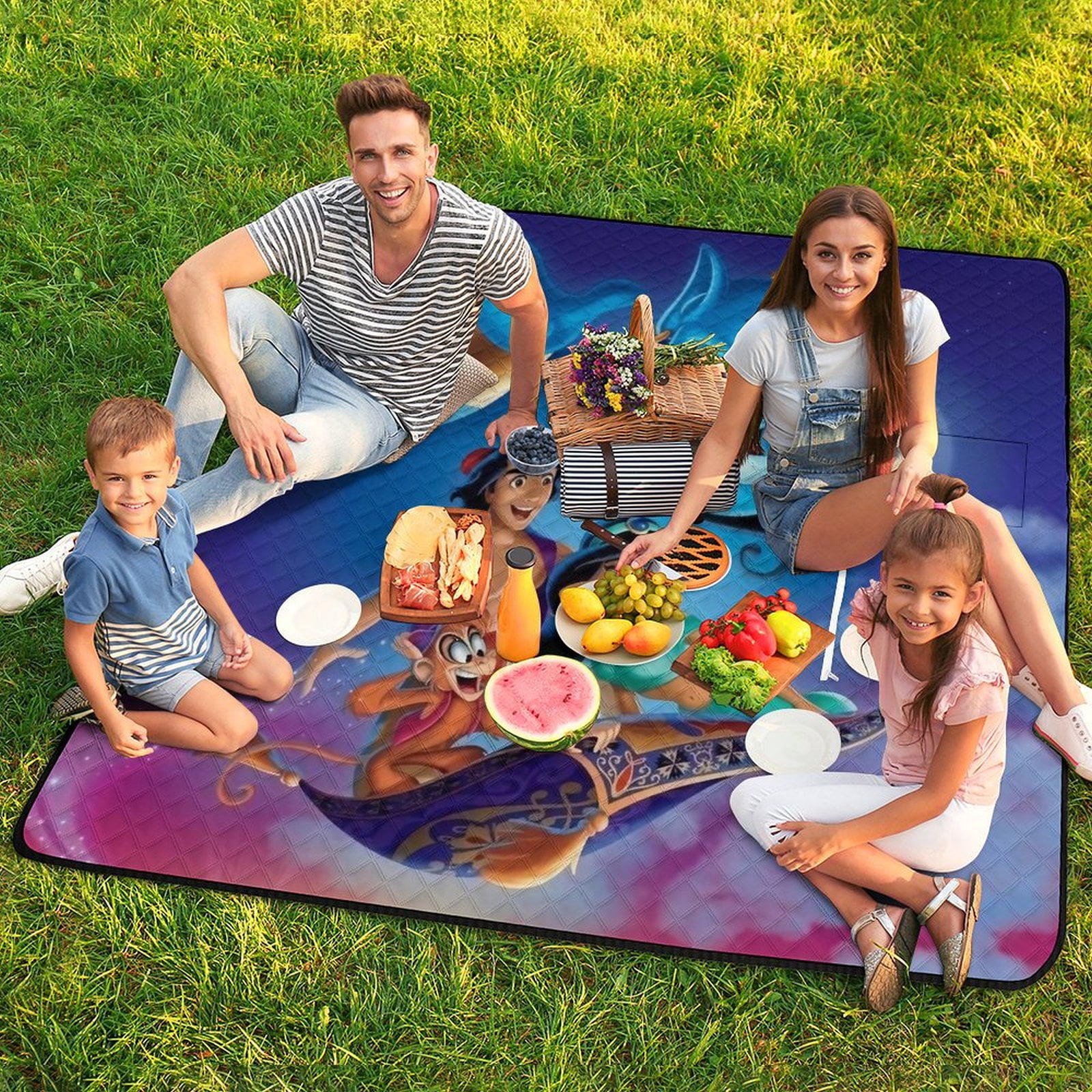 Aladdin Princess Jasmine And Rajah Friends Extra Large Picnic Outdoor ...
