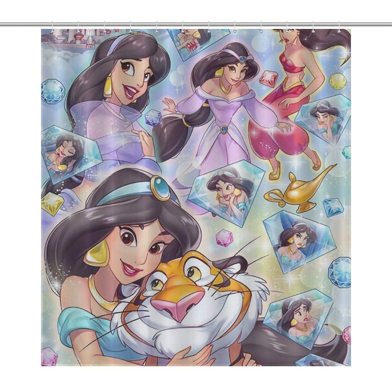 Aladdin Princess Jasmine Shower Curtain,Shower Curtain for Bathroom ...