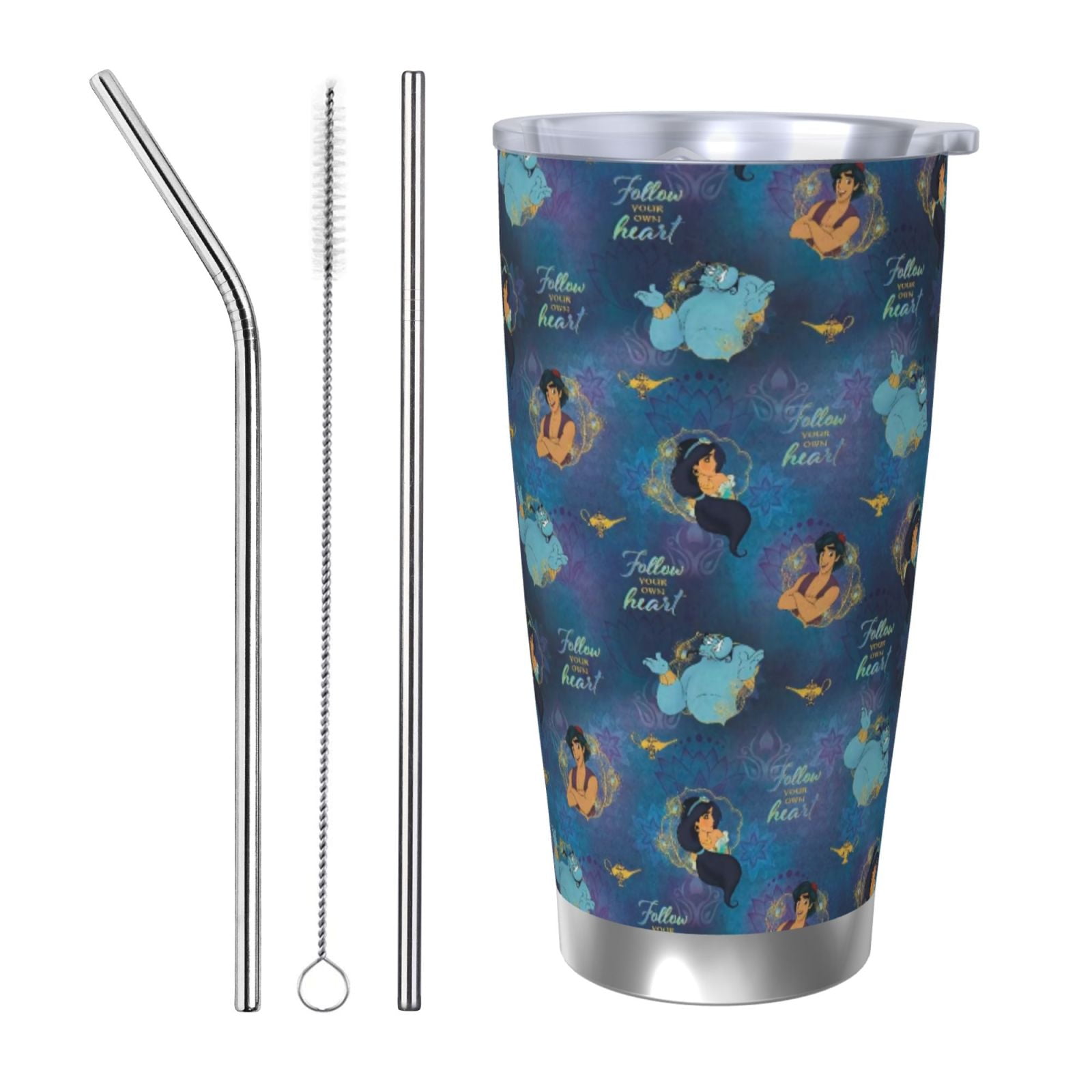 Aladdin Princess Jasmine Water Bottle,Coffee Cups,20oz Stainless Steel ...