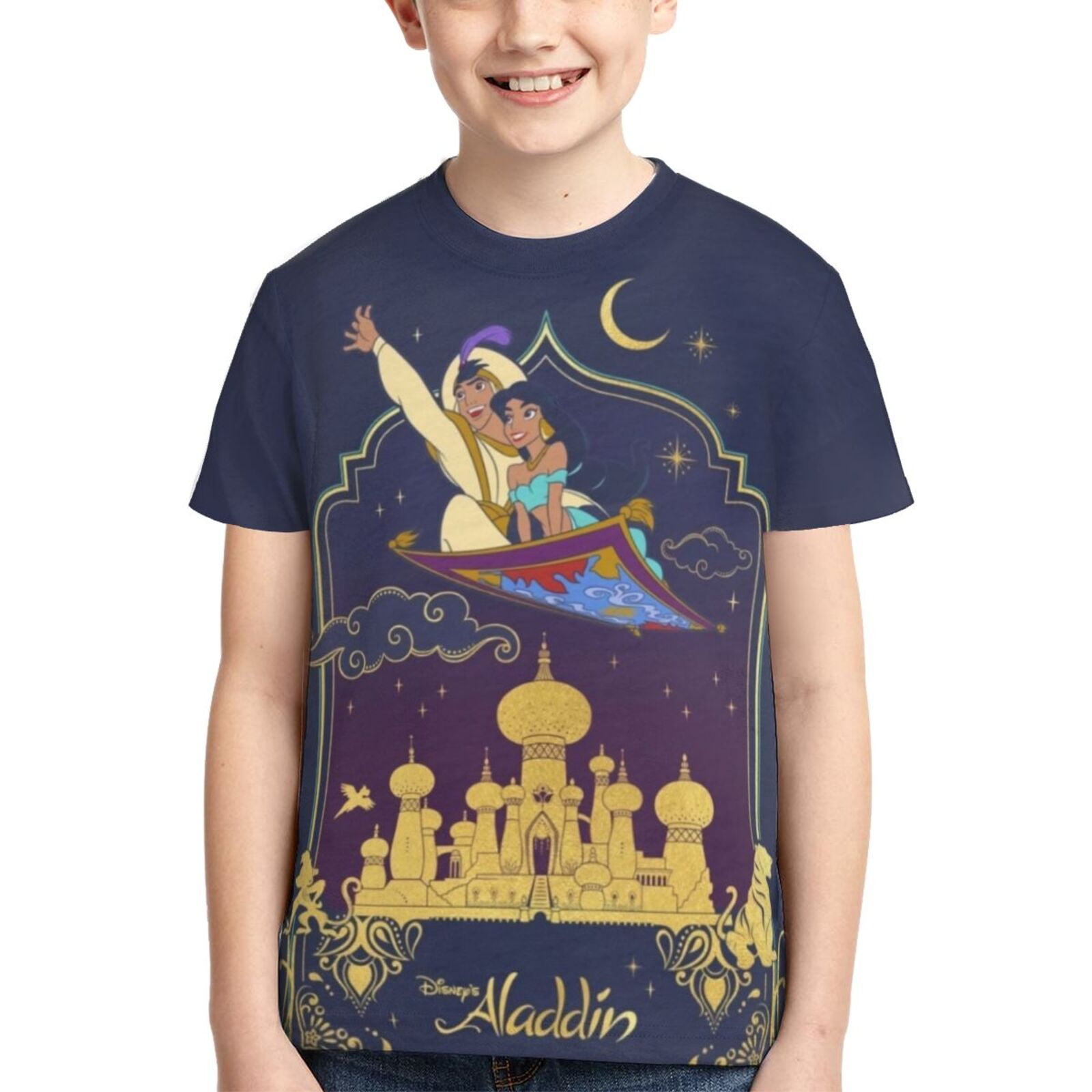 Aladdin Princess Jasmine and Rajah Friends T Shirt - Cotton Short ...