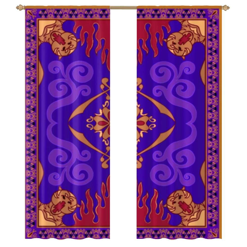 Aladdin'S Magic Lamp Sheer Voile Curtain Window Tulle Curtains For ...