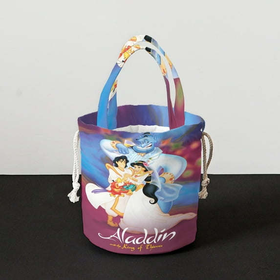 Aladdin and the King of Thieves Hand Drawstring Bag-Rice Grain Suede ...