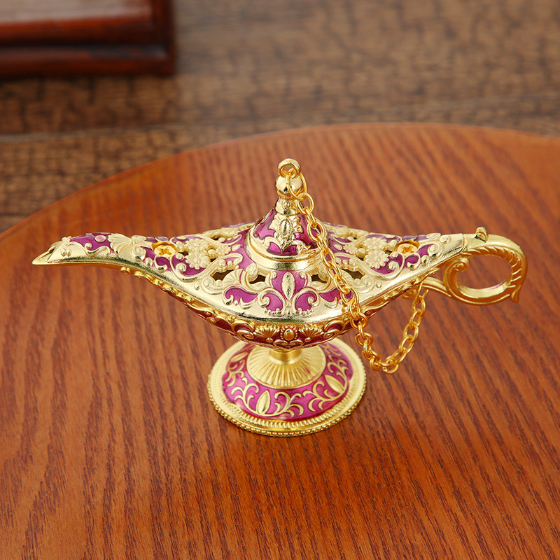 Aladdin magic lamp new small 12*6.8 Metal wishing lamp art ornaments ...