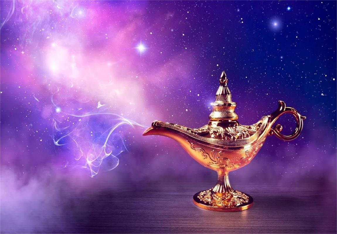 Aladdin's Lamp Photography Backdrop Magic Wish Mysterious Desert Night ...