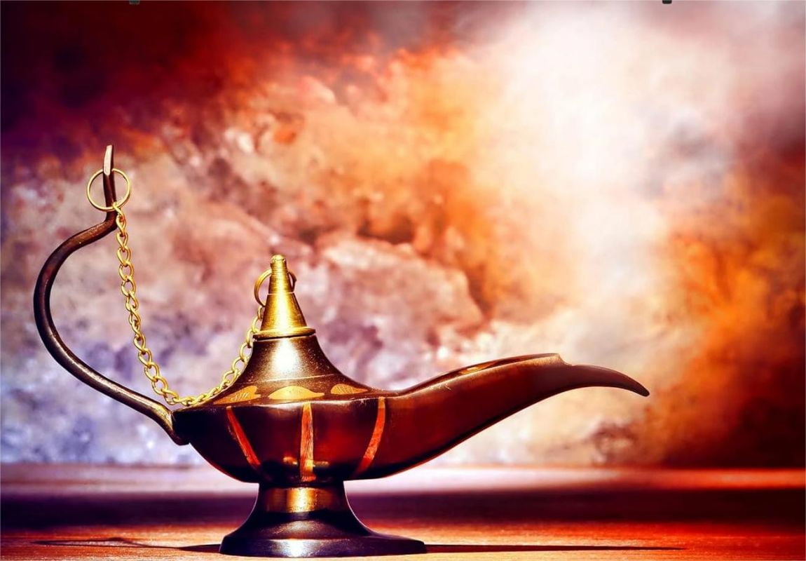 Aladdin's Lamp Photography Backdrop Magic Wish Mysterious Desert Night ...