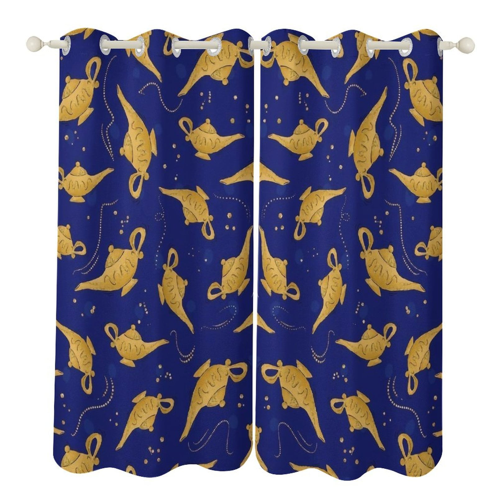 Aladdin's Magic Lamp Kids Curtains 52 X 84 Inch,Cartoon Blackout ...