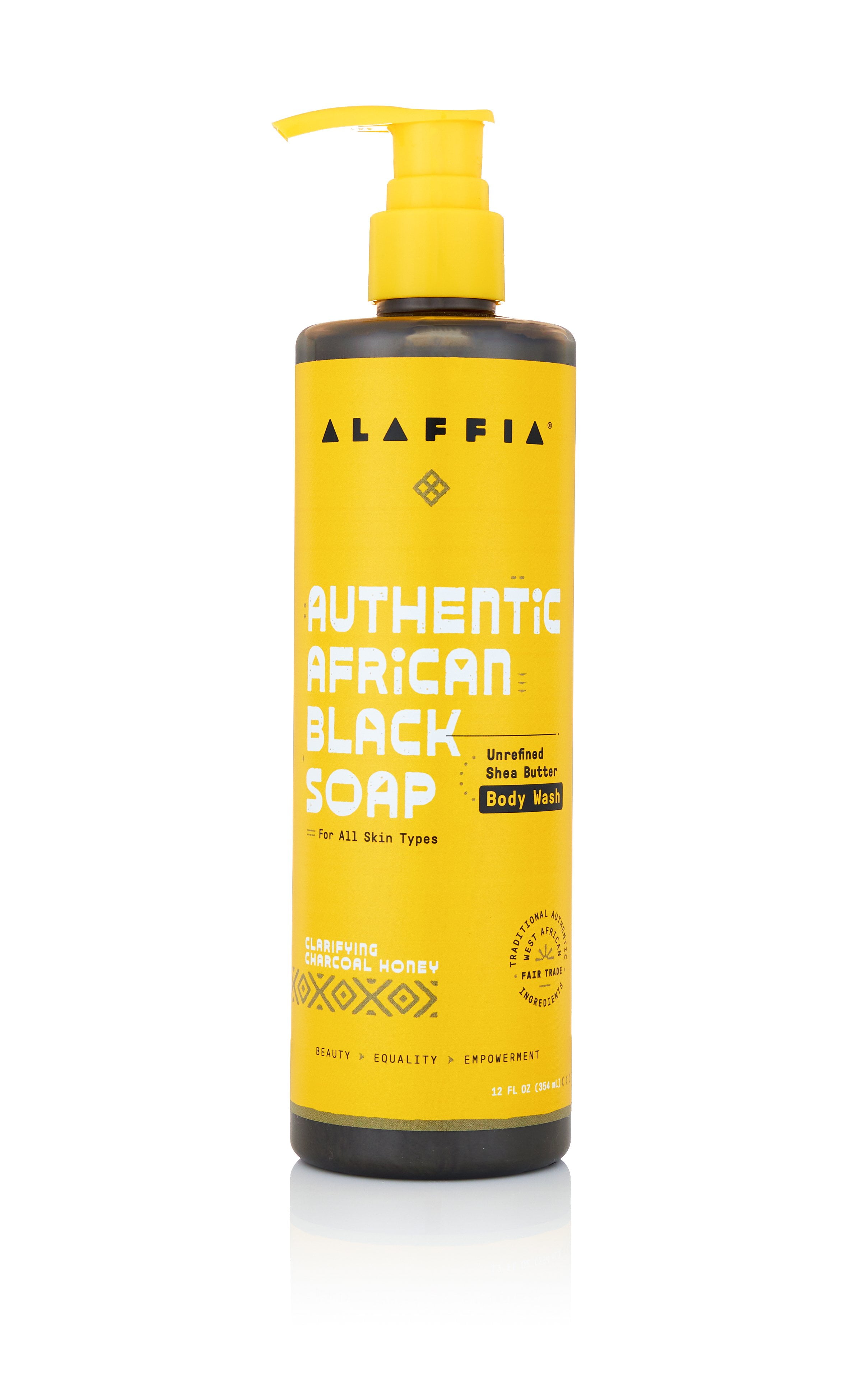 Alaffia Authentic African Black Soap Body Wash, Clarifying Charcoal ...
