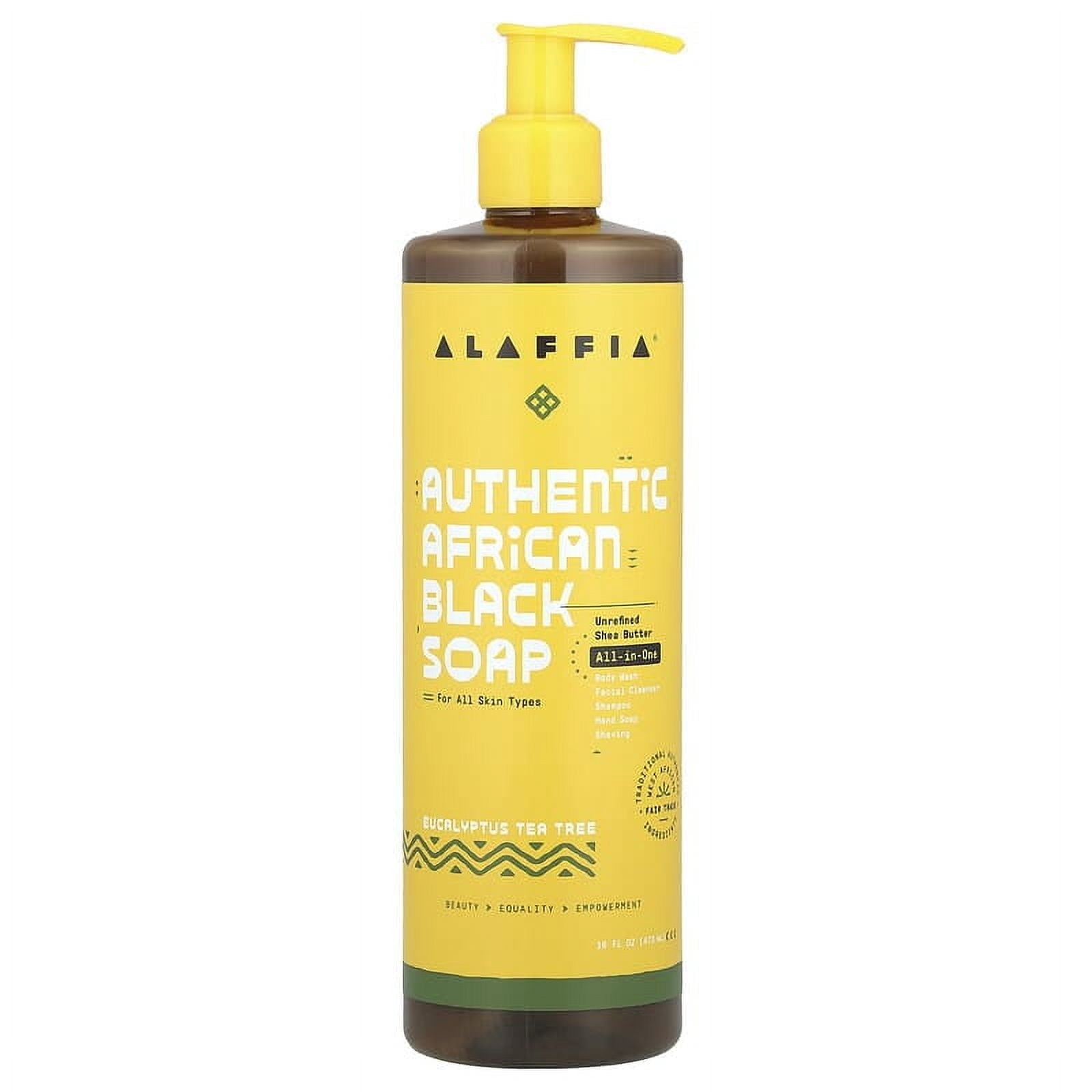 Alaffia, Authentic African Black Soap, Eucalyptus Tea Tree, 16 fl oz ...