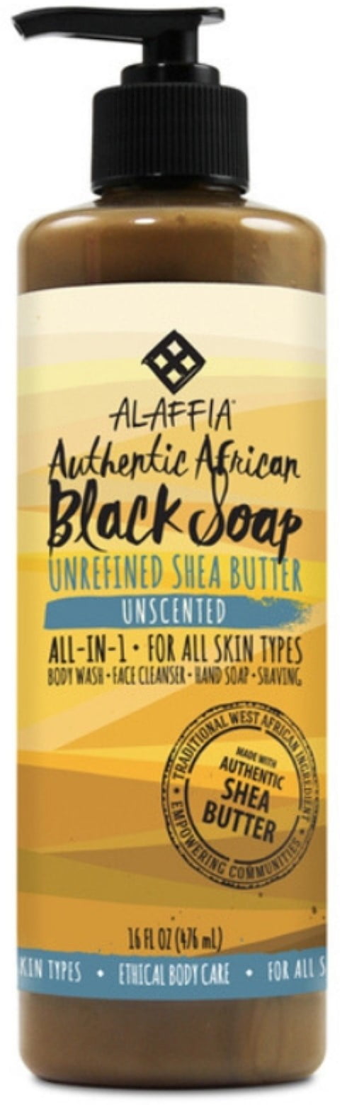 Alaffia Authentic African Black Soap, Unscented 16 oz - Walmart.com