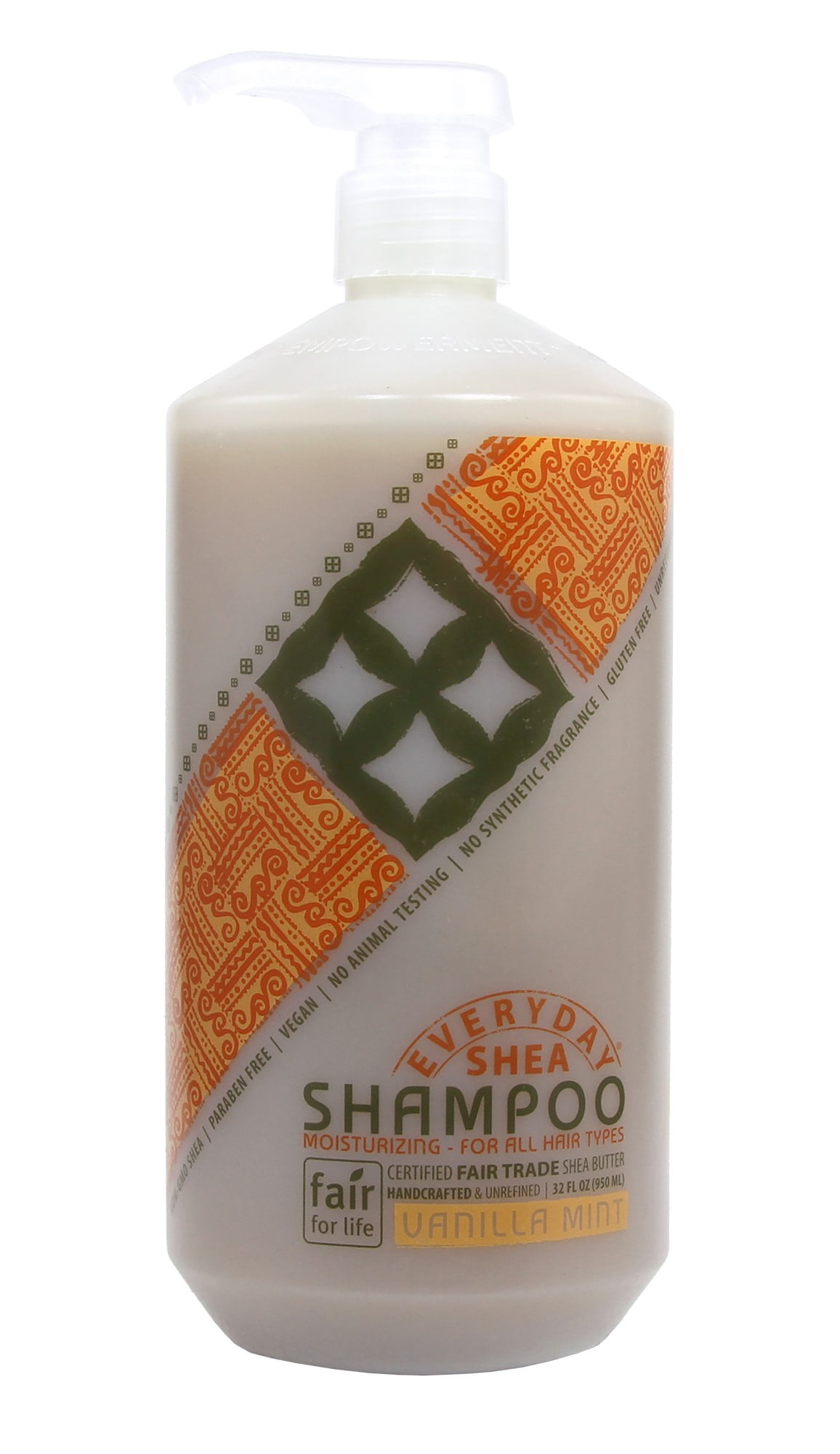 Alaffia Shampoo Unrefined Shea Butter - Vanilla Mint 32 fl oz Liquid ...